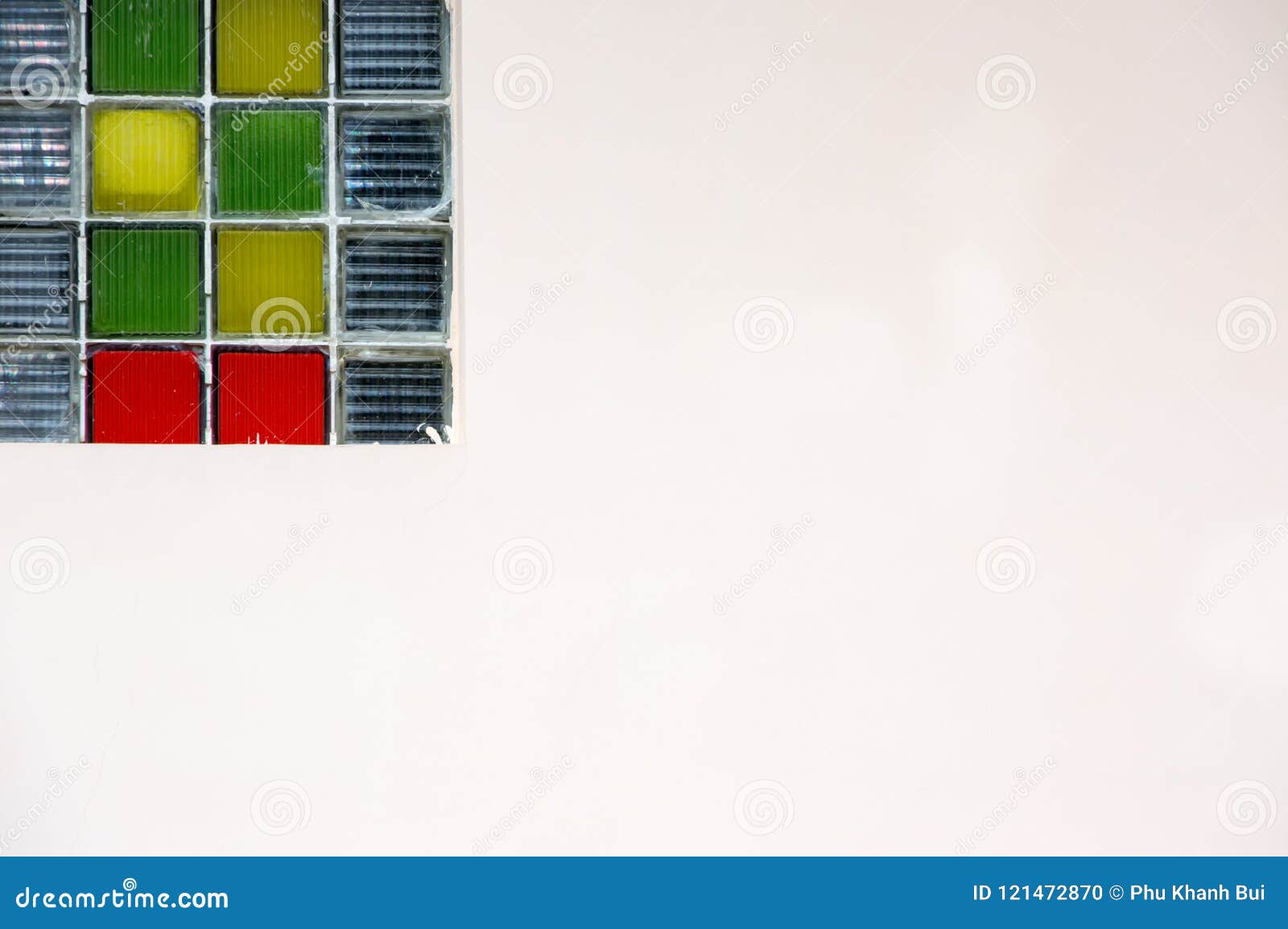 Window Frames with Many Small Colorful Glass Panel Stock Photo - Image ...