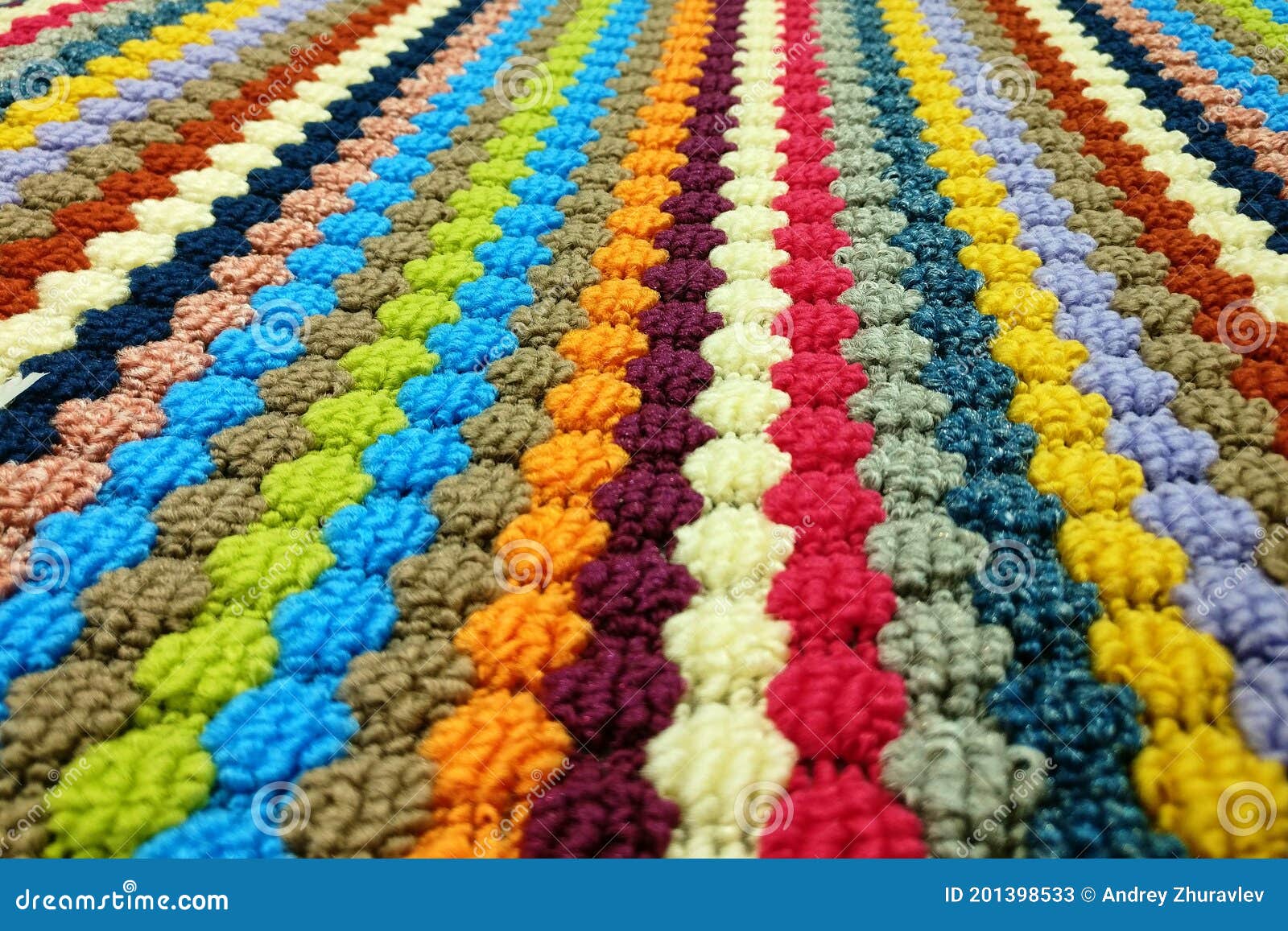 Texture of Knitted Multicolored Wool Carpet Stock Image - Image of ...