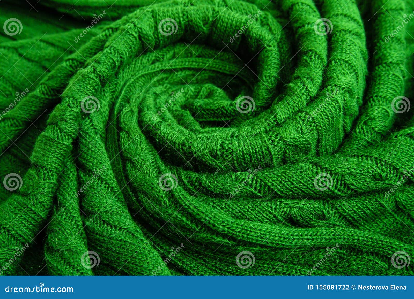 Texture of Knitted Wool Fabric. Stock Photo - Image of green, selective ...