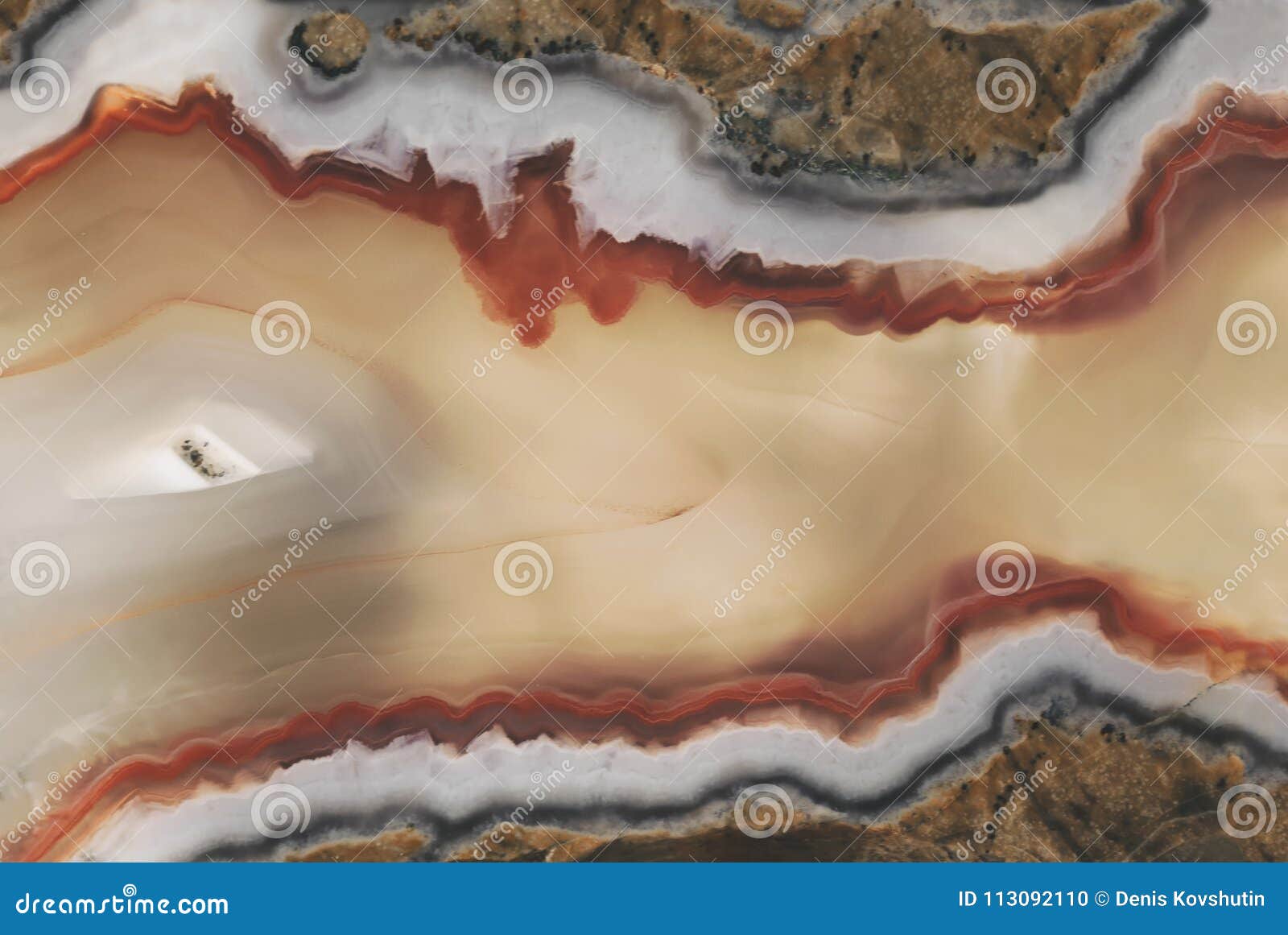 Texture of a Large Polished Agate Stone of Chalcedony Close-up in ...