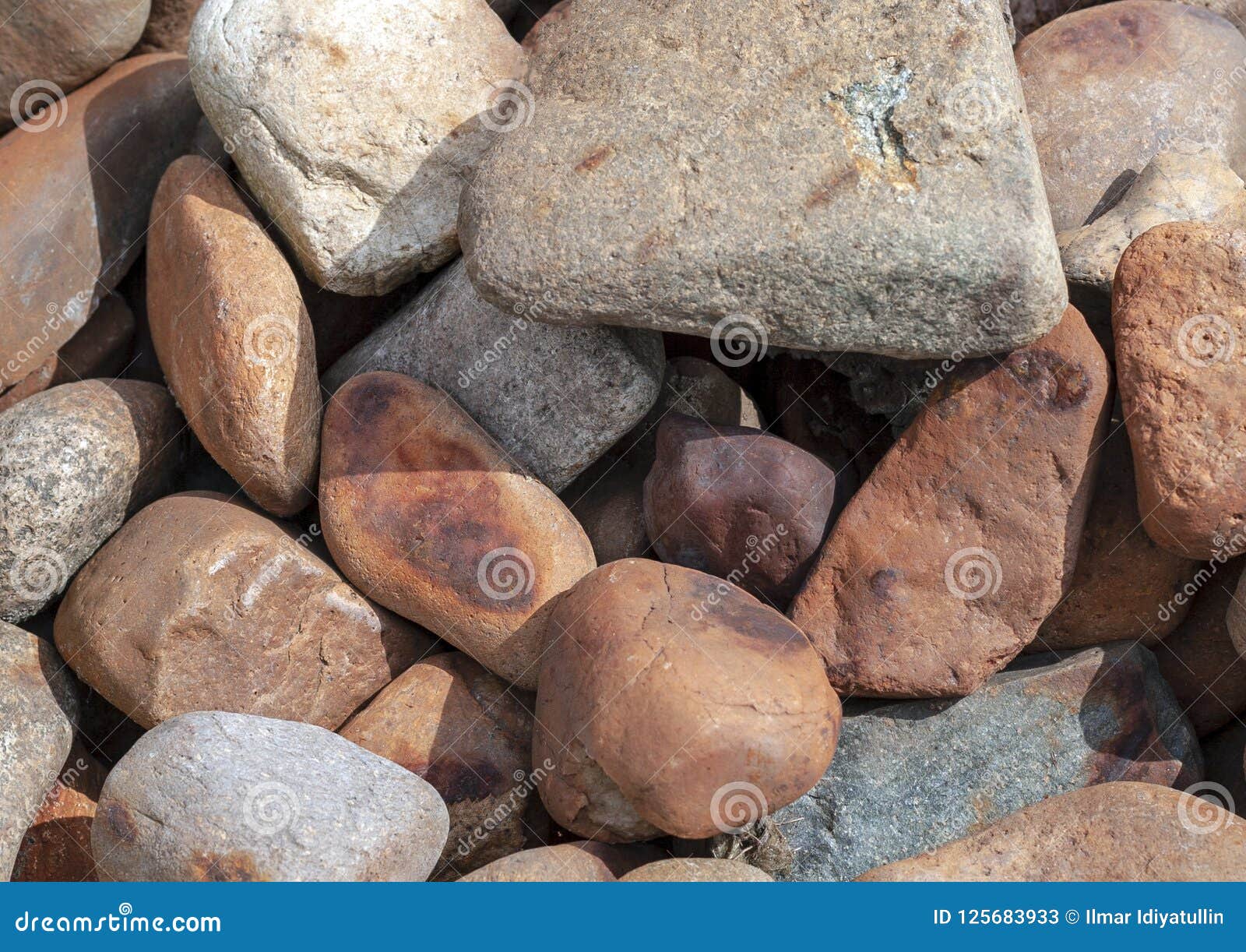 Scattered Stones As a Background. Stock Image - Image of smooth, color ...