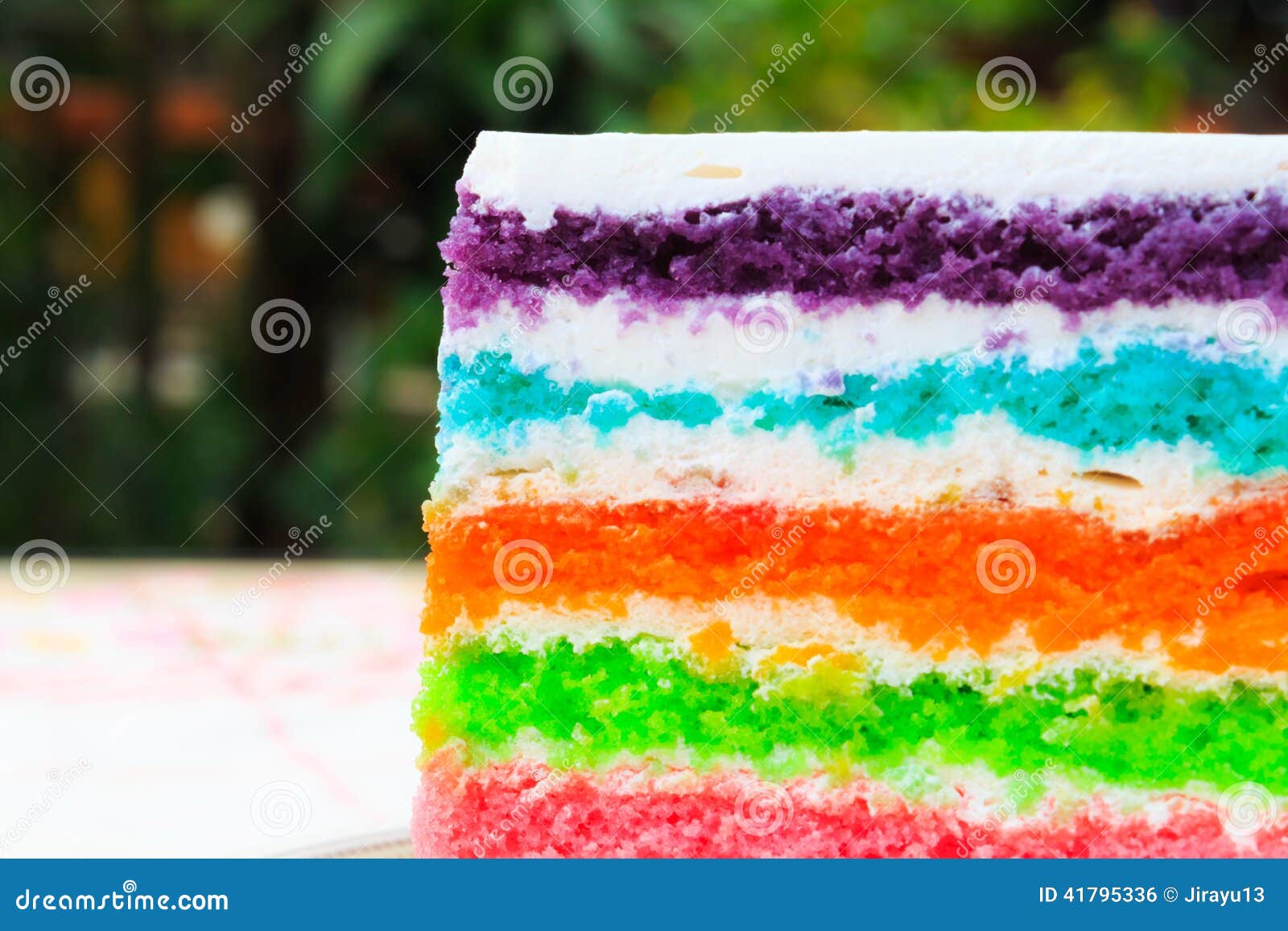 Texture Layer of Rainbow Cake Stock Photo - Image of background, yellow ...