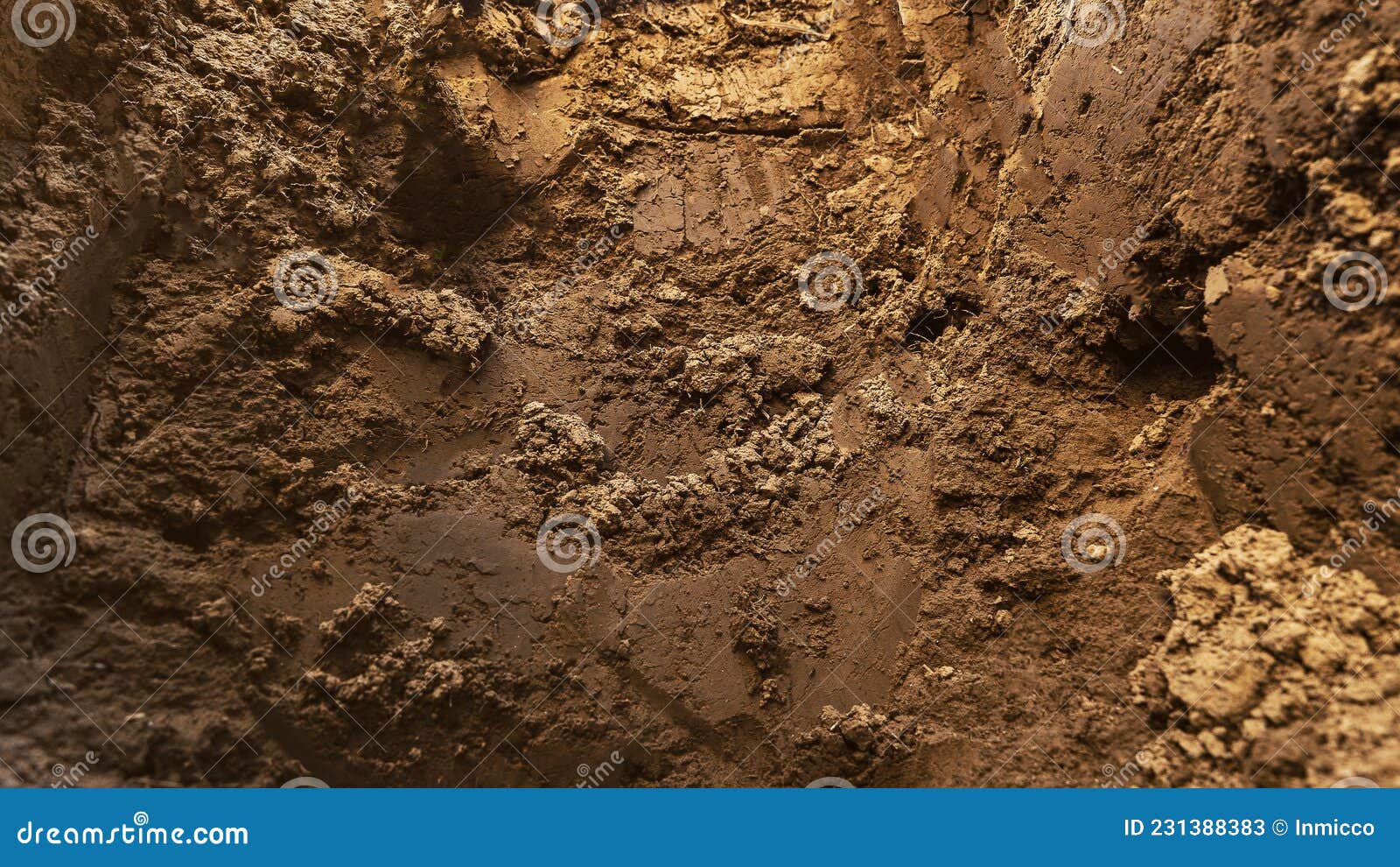 Texture Layers of Earth. Cross Section of Brown Underground Soil Layers ...