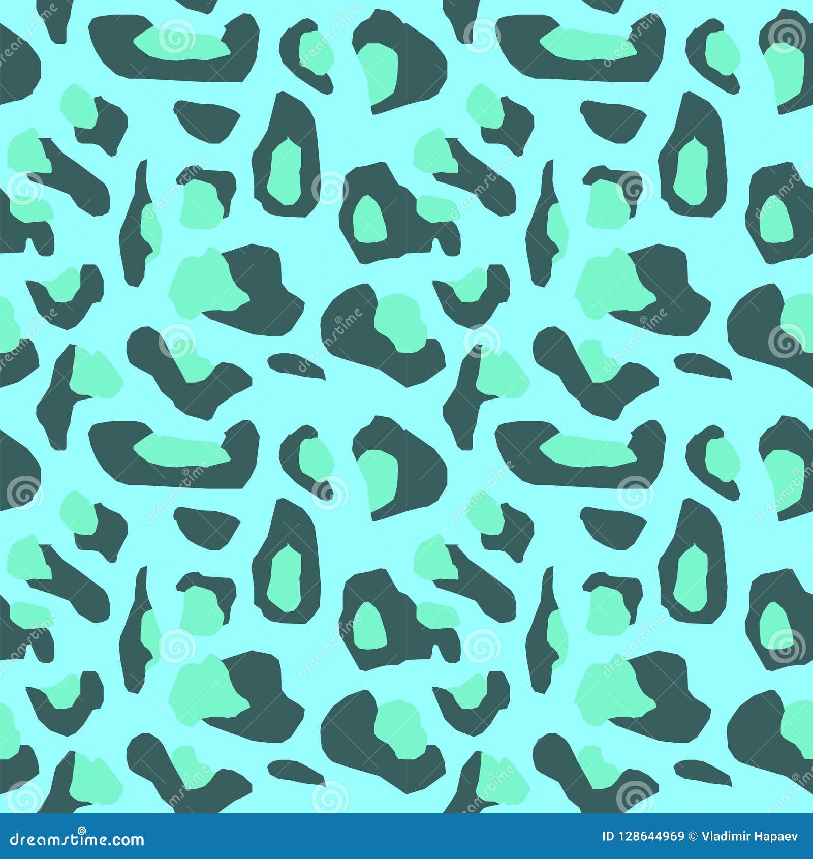 The Texture of the Leopard Spots. Leopard Pattern for Textiles. Blue ...