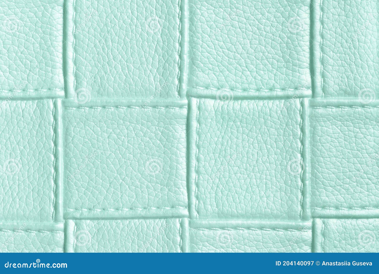 Texture of Blue and Cyan Leather Background with Square Pattern and ...