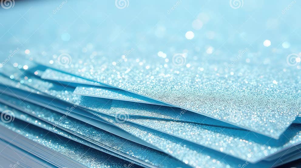 Texture Light Blue Glitter Paper Stock Illustration - Illustration of ...