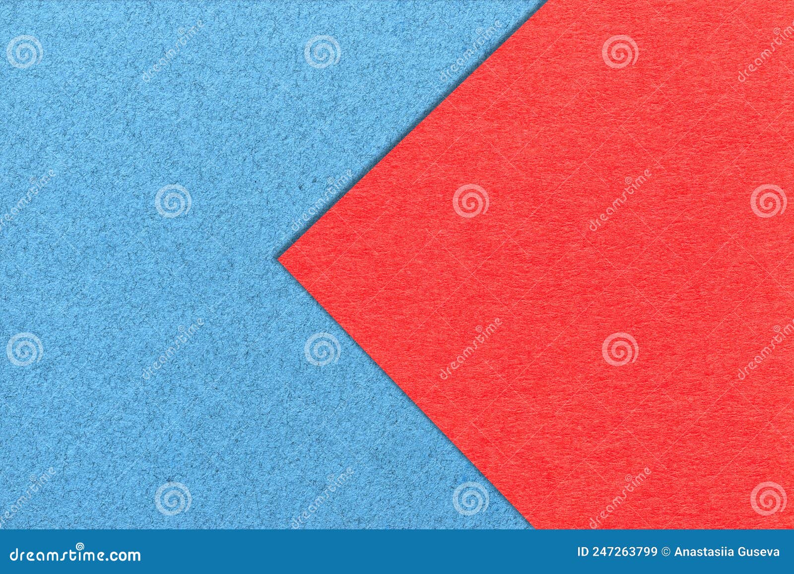Texture of Light Blue and Red Paper Background, Half Two Colors, Macro ...