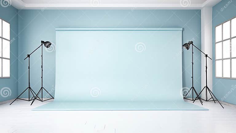 Texture Light Blue Studio Background Stock Illustration - Illustration ...