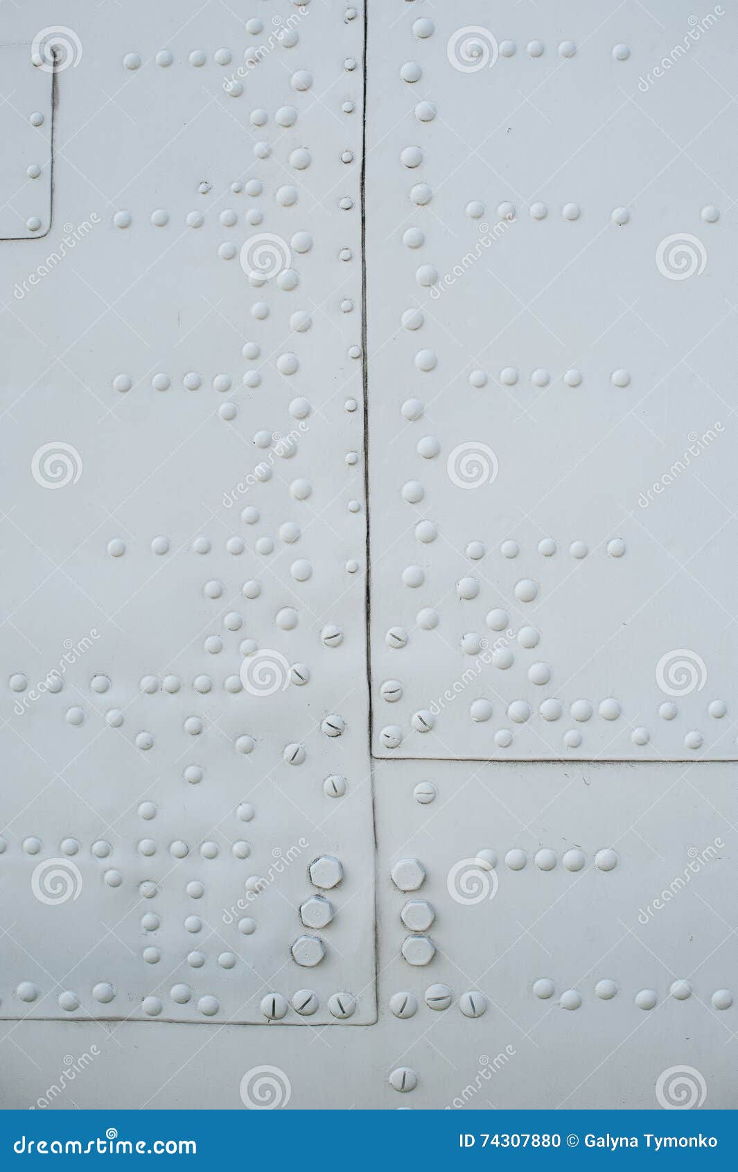 Texture Light Skin of the Aircraft with Rivets Stock Photo - Image of ...