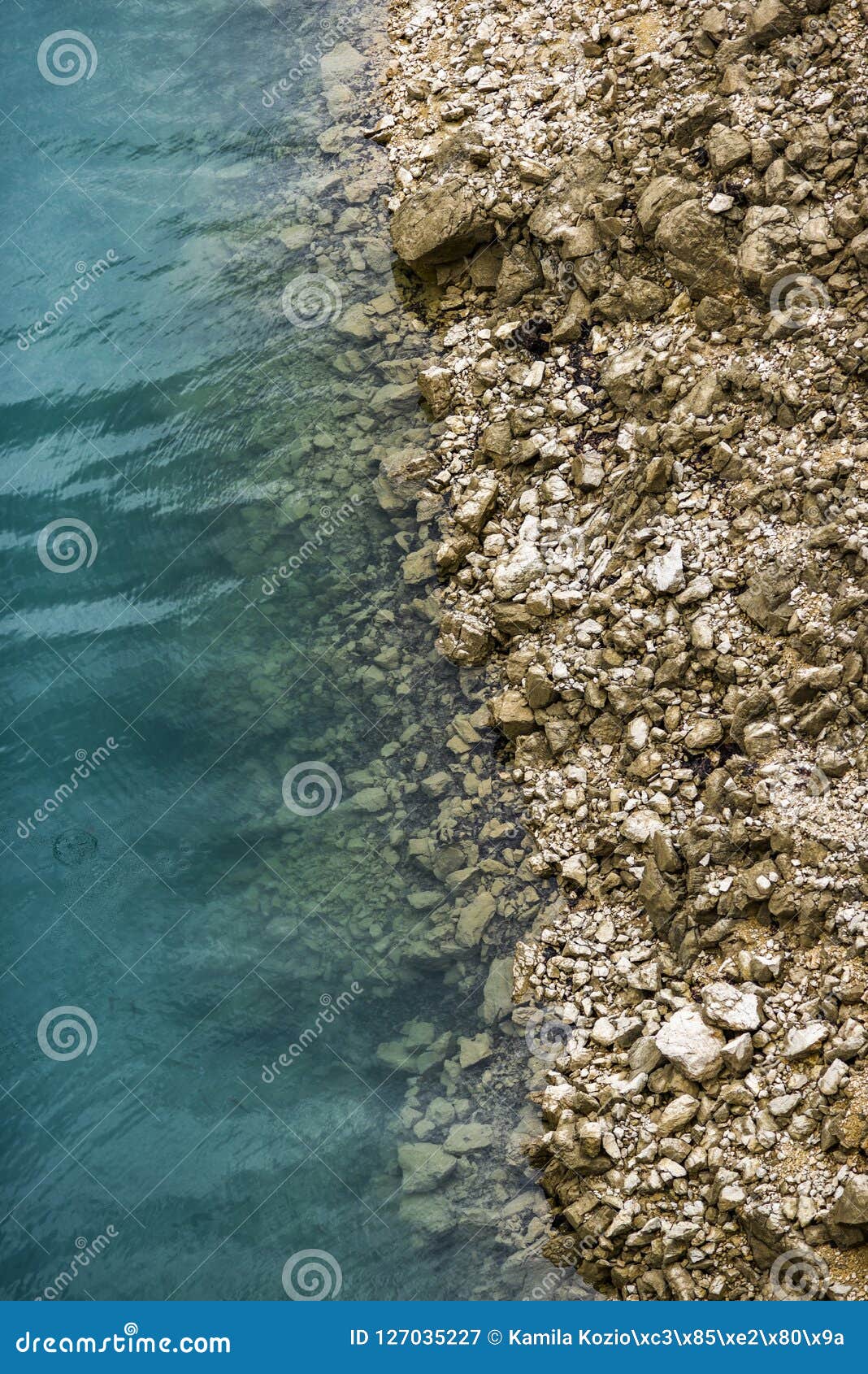 Texture of Limestone Rocks and Turquoise Water. Stock Image - Image of ...