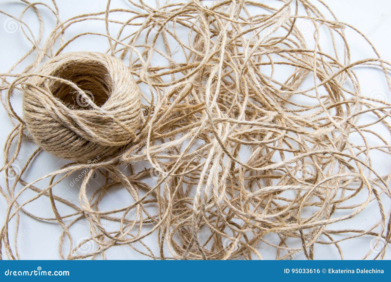 Texture of long jute rope stock photo. Image of knitt - 95033616