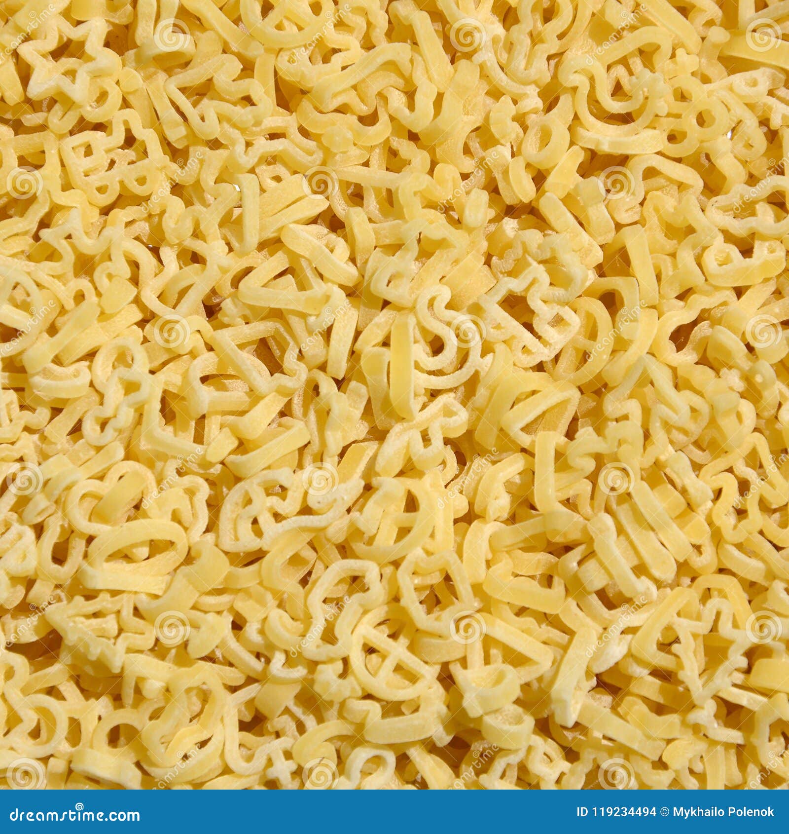 Texture of a Lot of Curly Raw Yellow Pasta Stock Photo - Image of ...