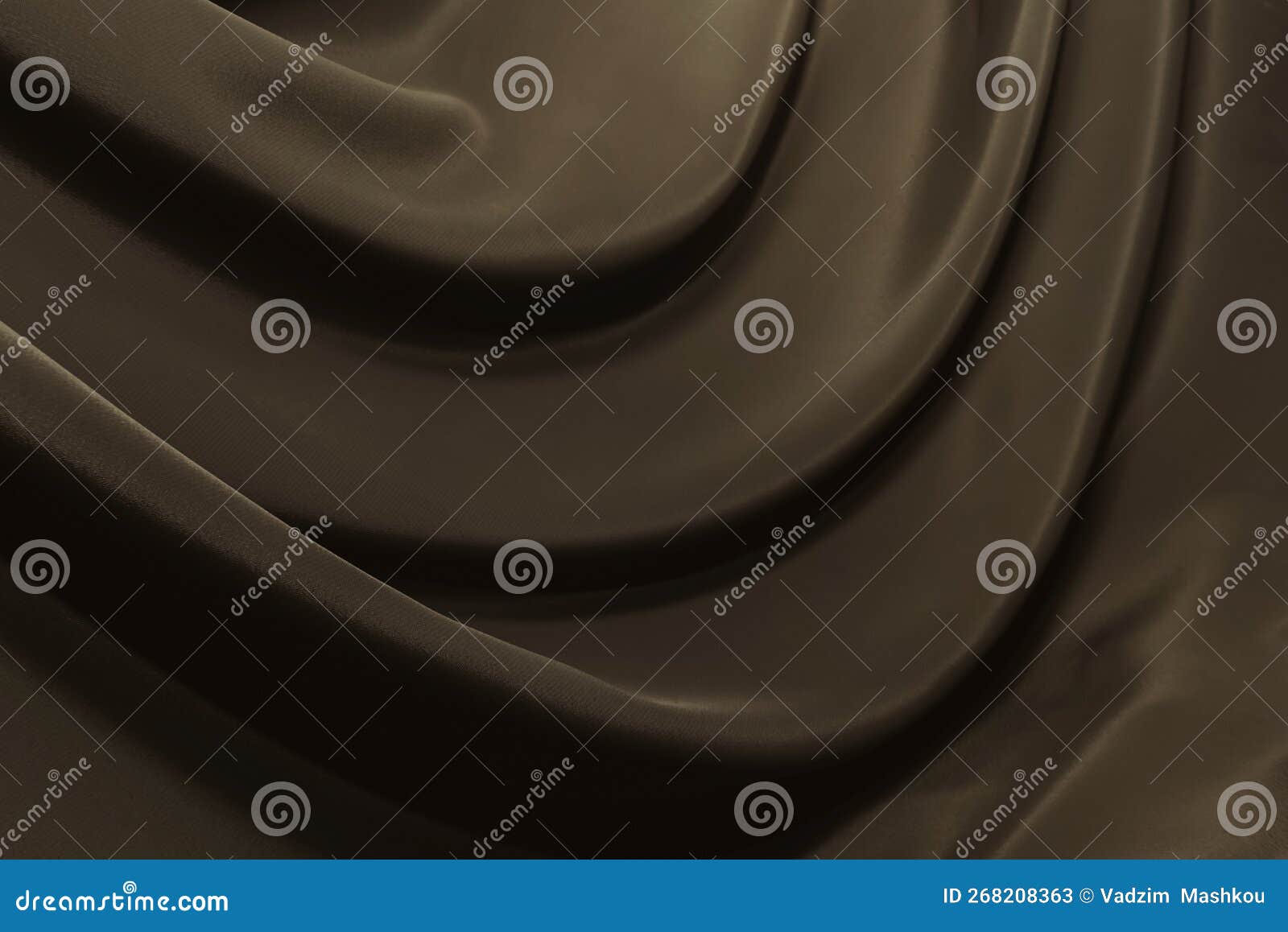 The Texture of a Luxurious Smooth Fabric in Black with Folds and Waves ...