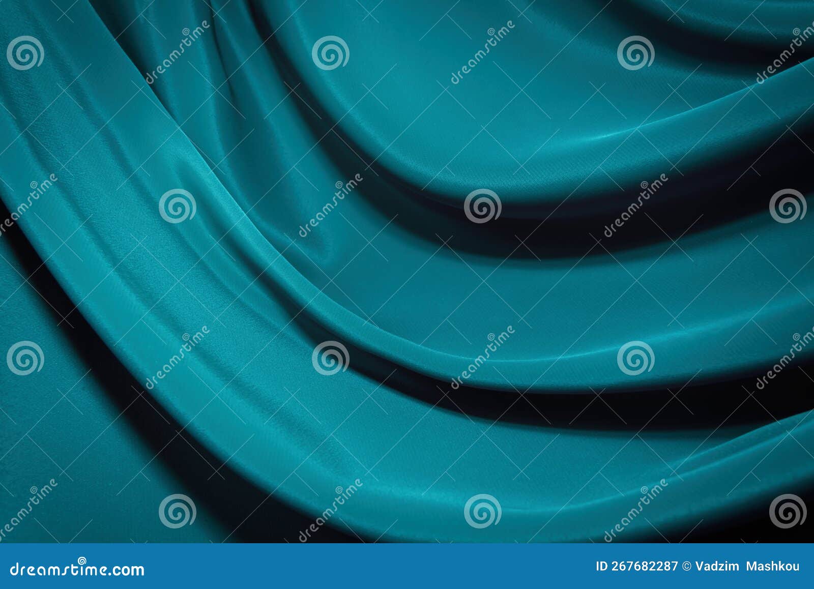 The Texture of a Luxurious Smooth Fabric in Green or Turquoise with ...