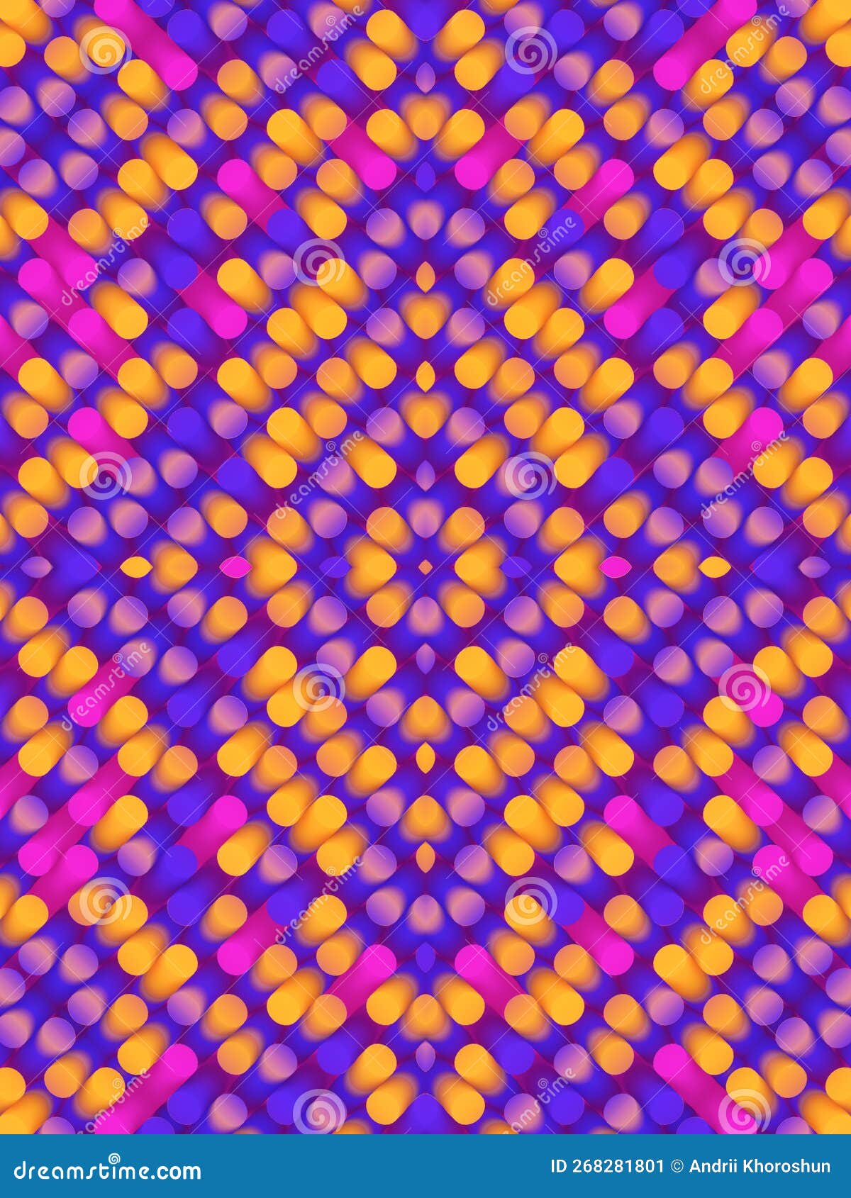 Texture Made Of Neon Colored Cylinders. Trendy Pattern. Art Background ...