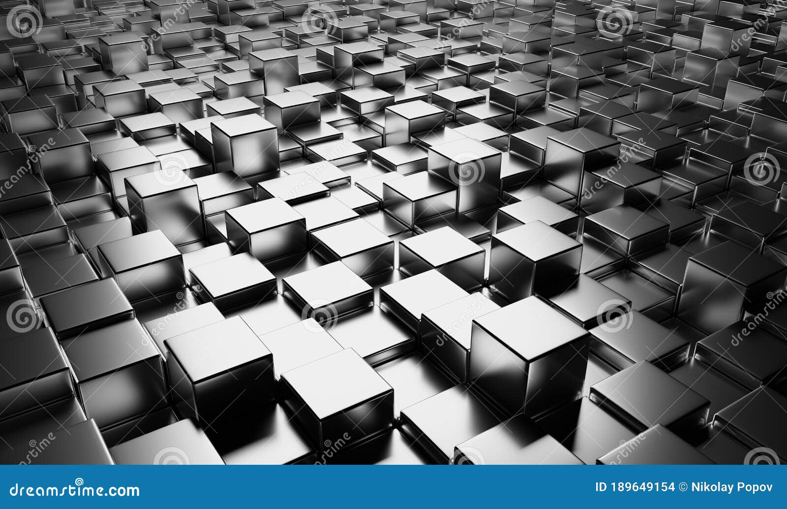 Background of Square Metal Blocks Stock Illustration - Illustration of ...