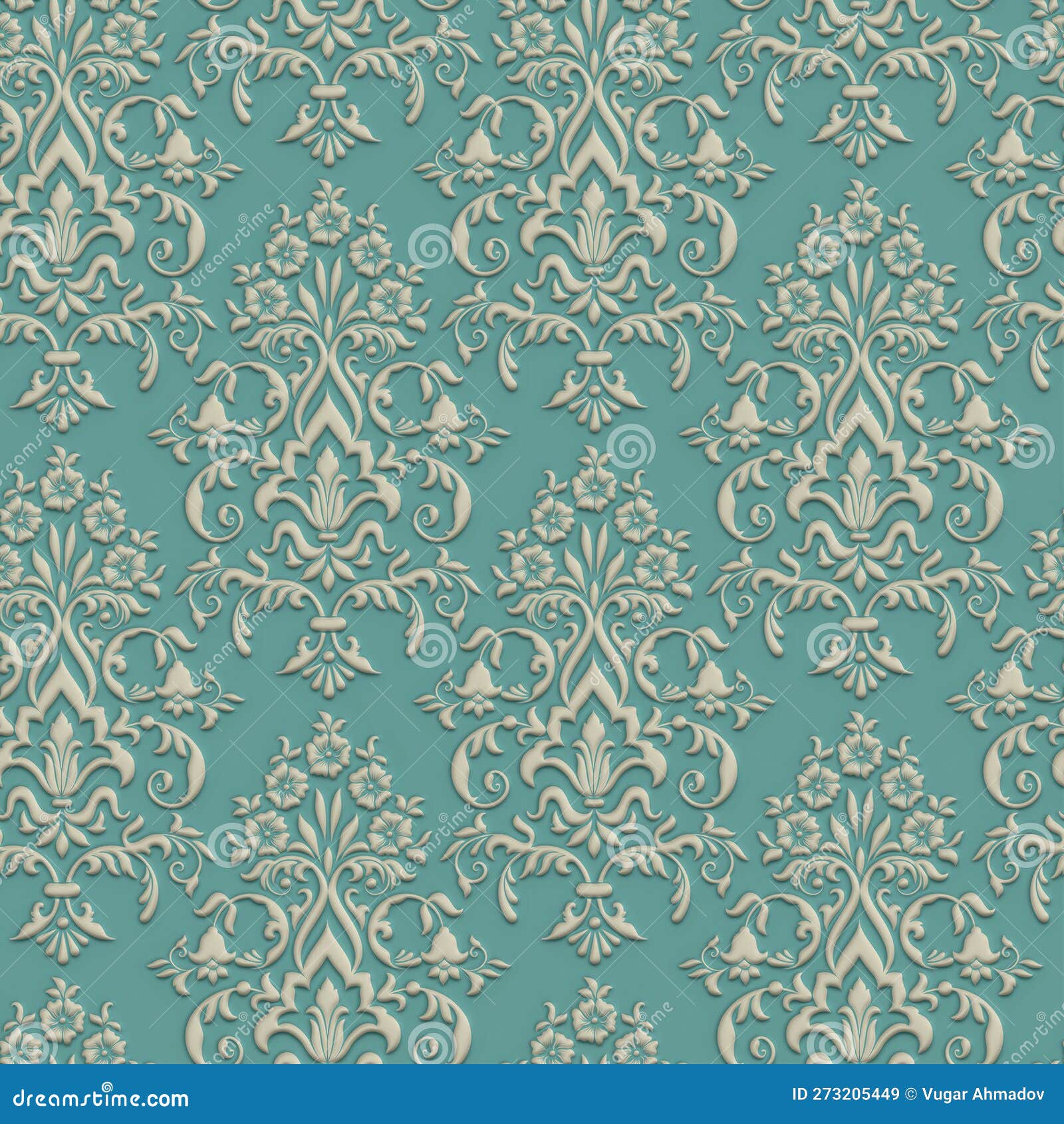 Wallpaper with Seamless Pattern Stock Illustration - Illustration of ...
