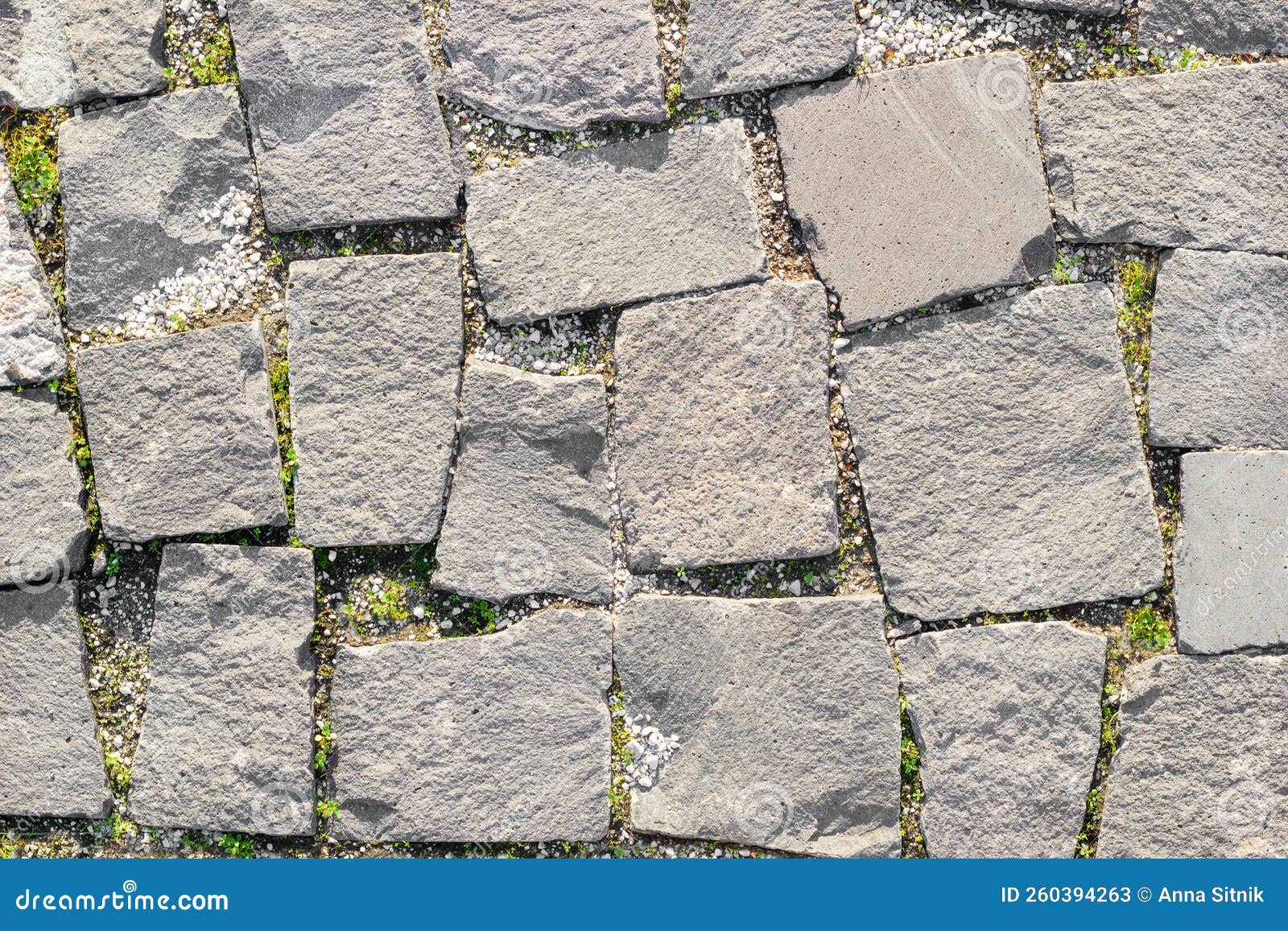 Texture of Masonry Roads Made of Asymmetrical Stones with Grass between ...