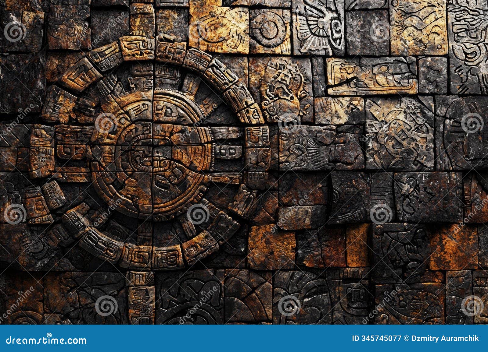 The Texture and Material of an Ancient Wall Inspired by Aztec Culture ...