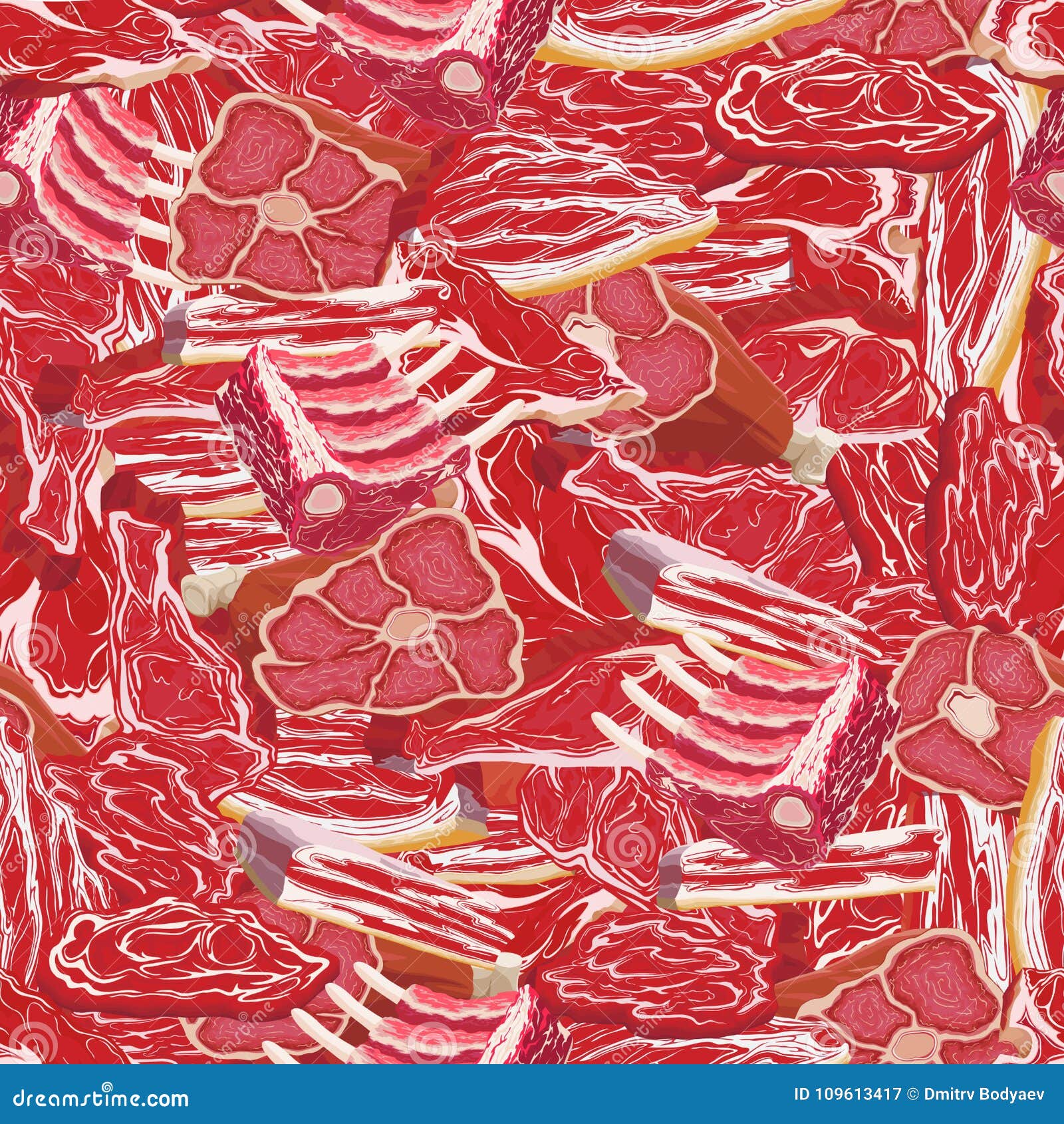 Texture Of Meat In Seamless Pattern Stock Illustration Illustration