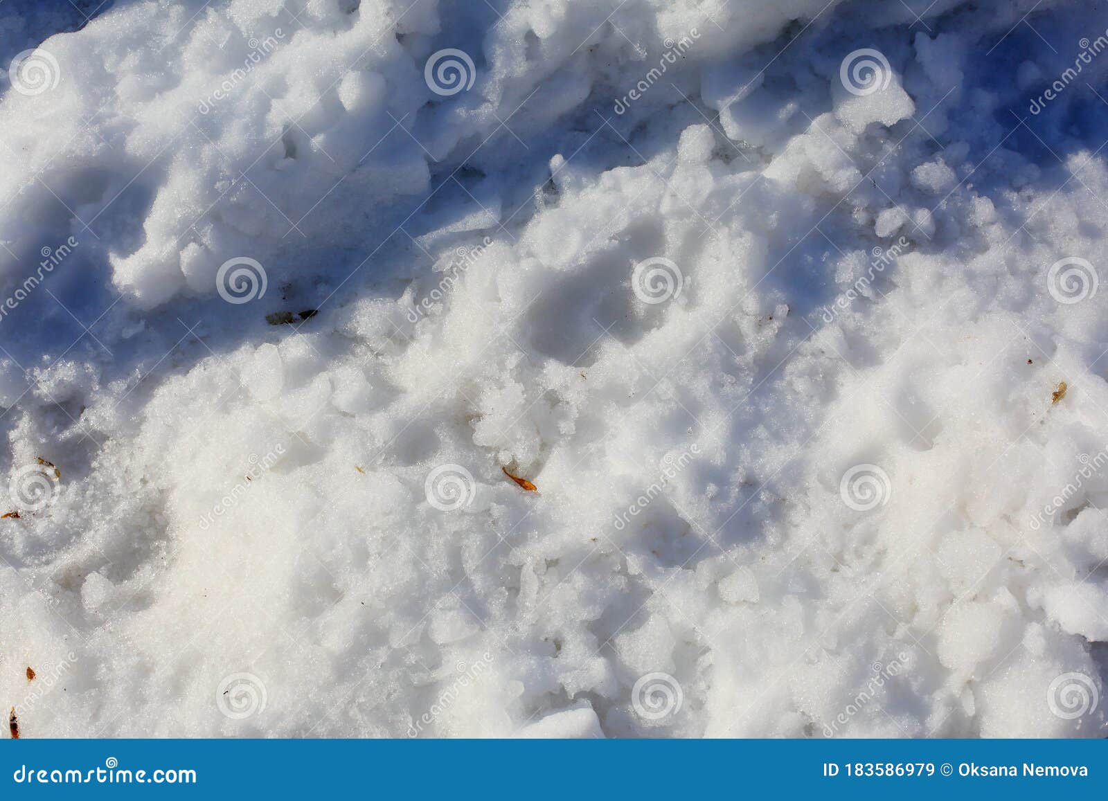 The Texture of the Melted Snow Stock Image - Image of melted, melting ...