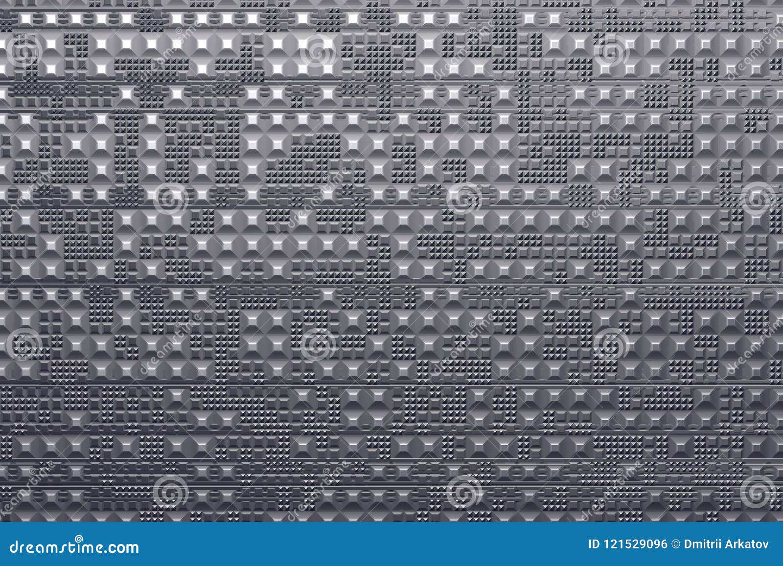 Square With Spikes Repeated In Fibonacci Pattern With Royal Blue Colour ...