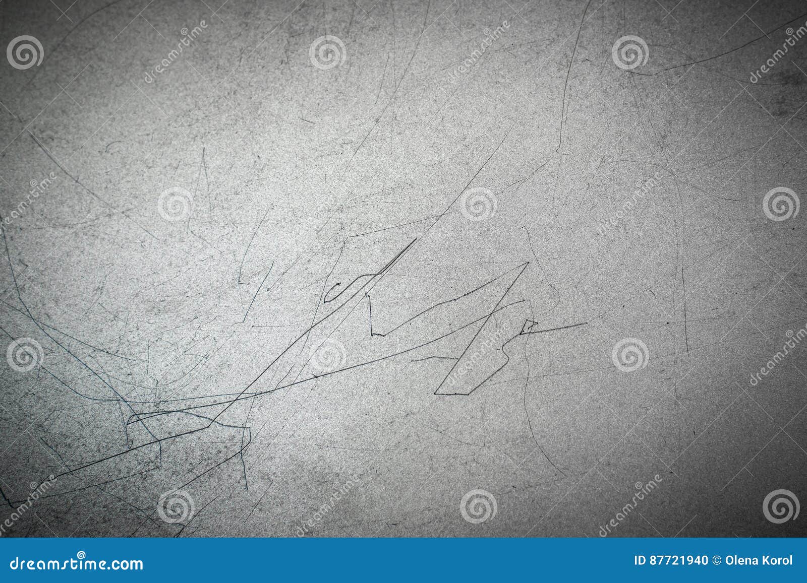 Texture of Metal with Long Black Scratches on the Surface. Gray ...