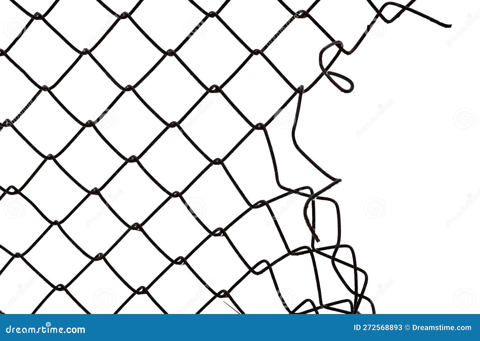 The Texture of the Metal Mesh. Torn, Destroyed, Broken Metal Mesh on a ...