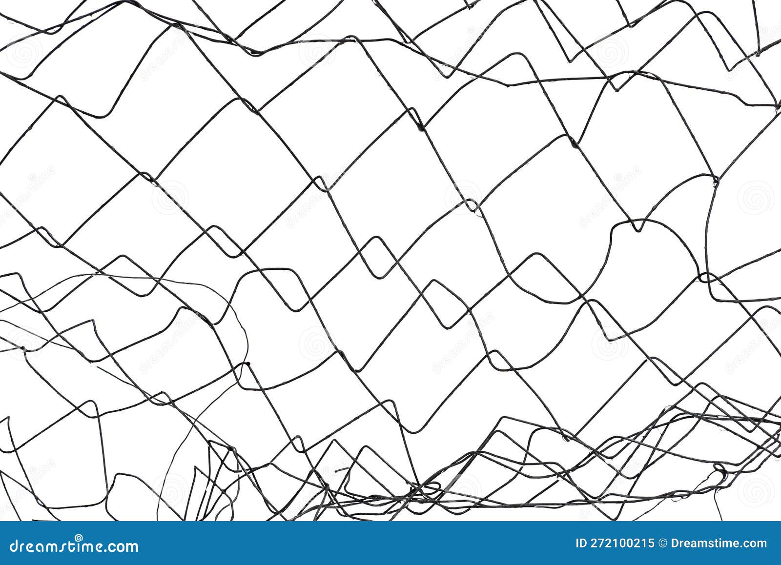 The Texture of the Metal Mesh. Torn, Destroyed, Broken Metal Mesh on a ...