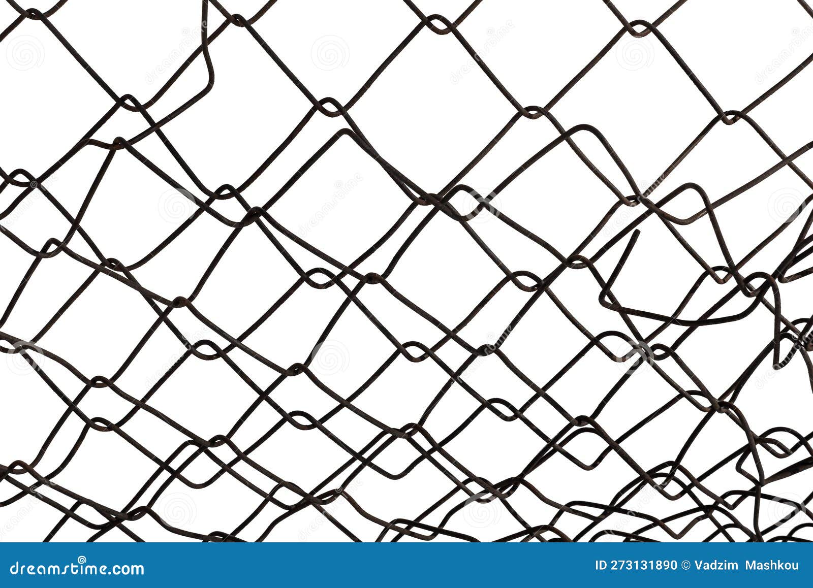 The Texture of the Metal Mesh on a White Background. Torn Steel, Metal ...