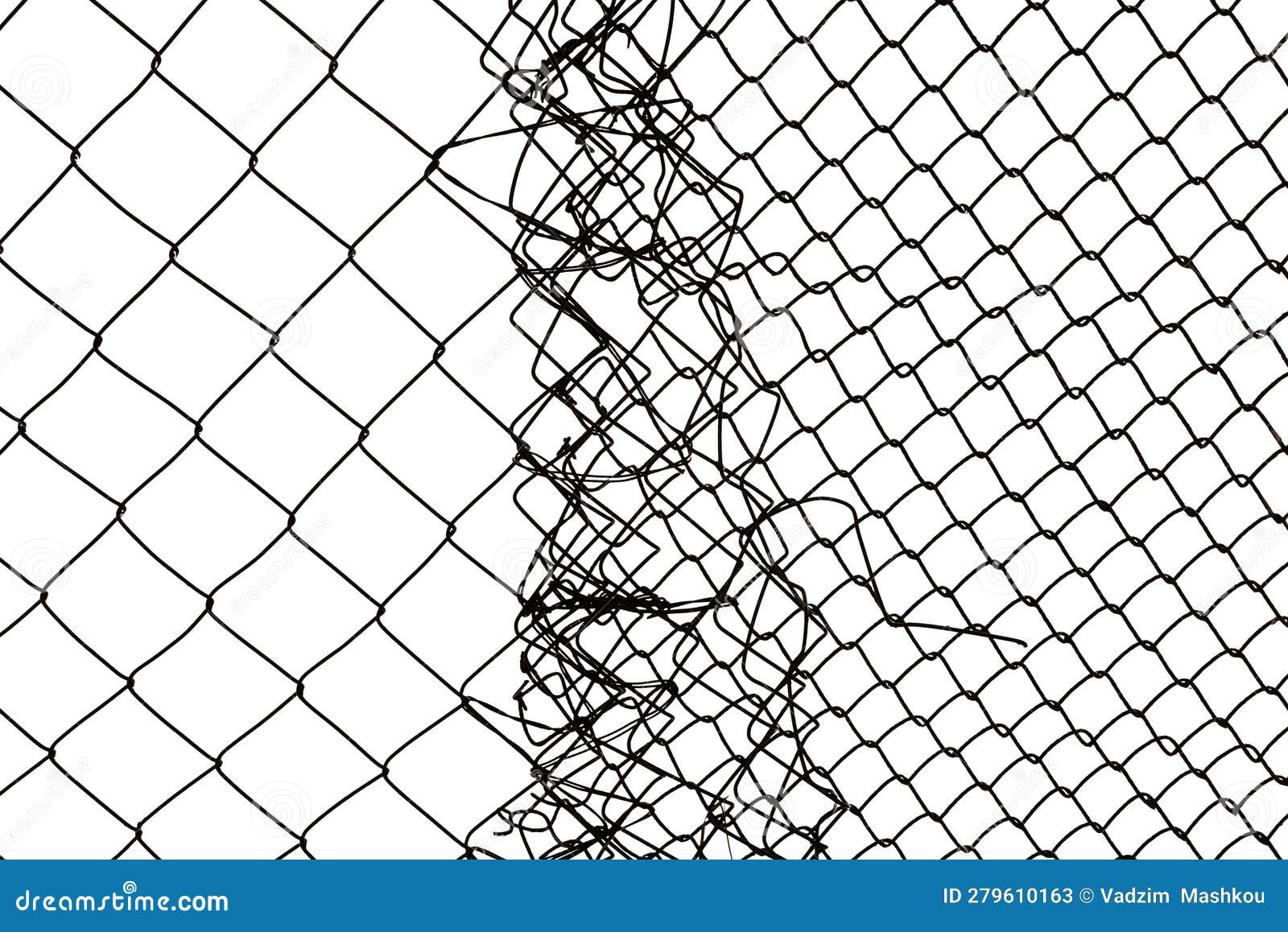 The Texture of the Metal Mesh on a White Background. Torn Steel, Metal ...