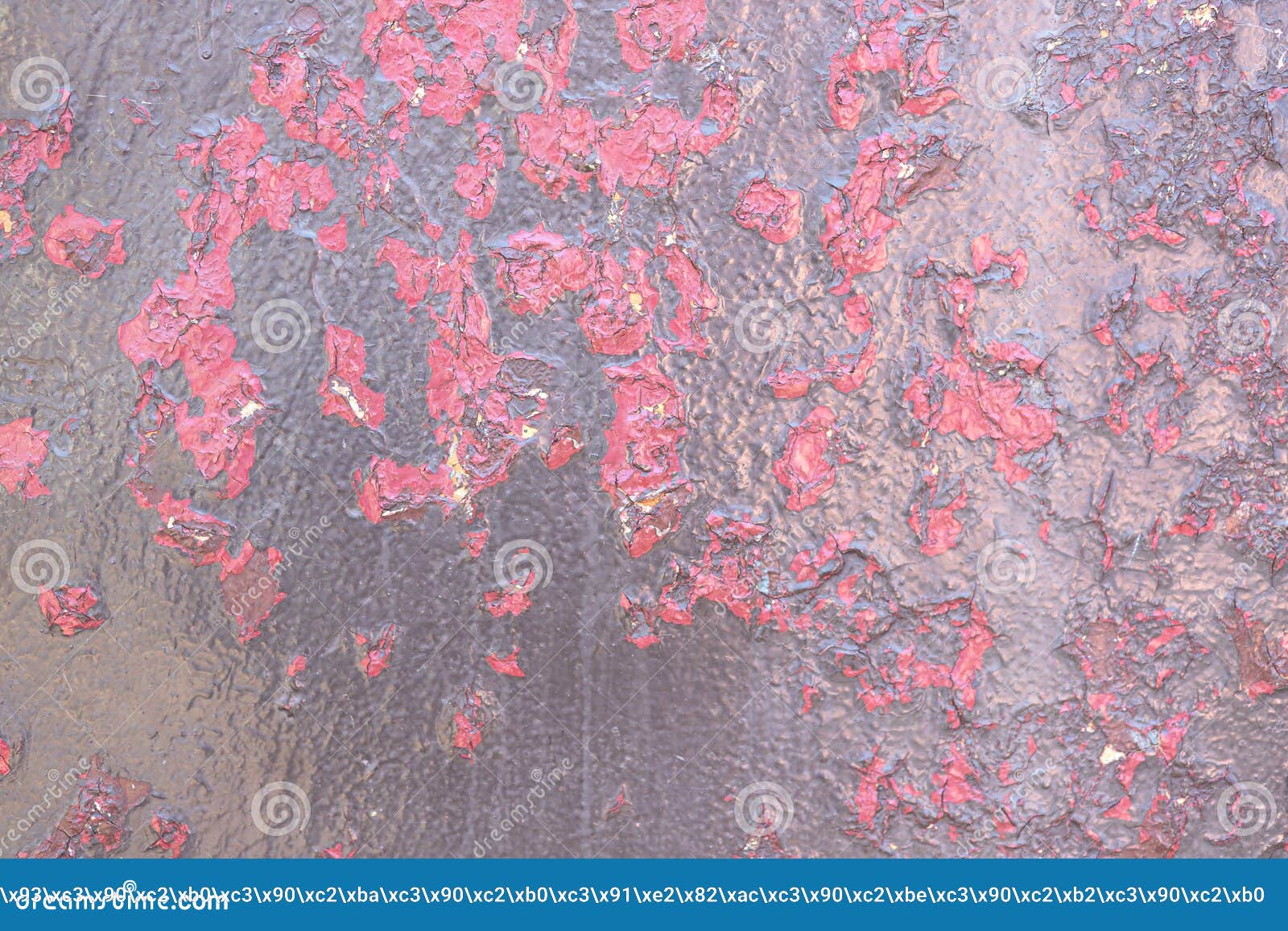 Texture of Metal Surface with Flaking Brown and Raspberry-red Paint ...