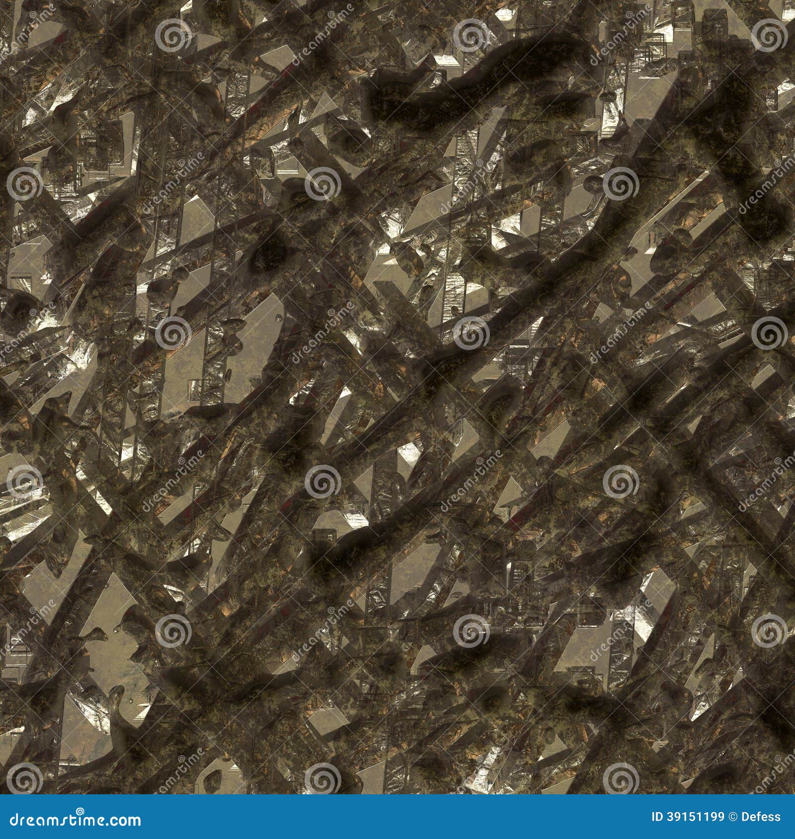 The Texture of the Metal Surface of the Meteorite. Stock Illustration ...