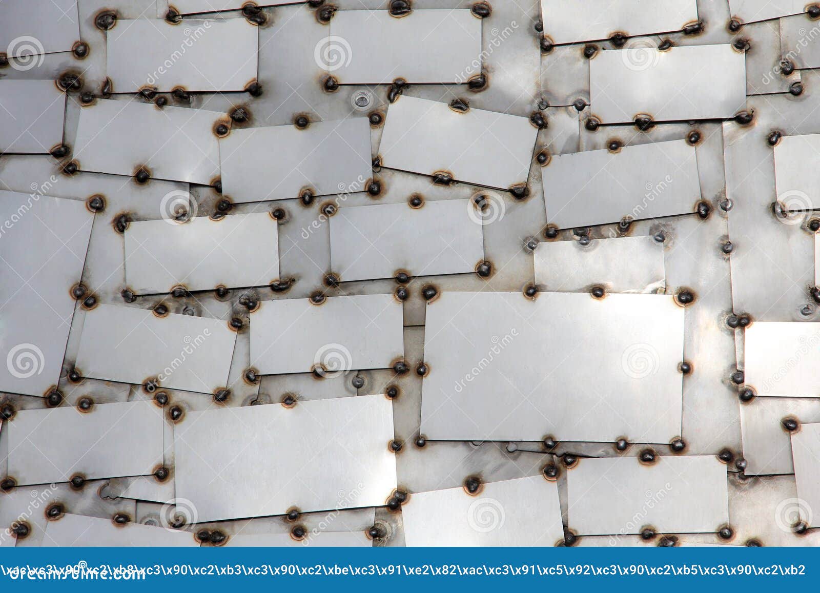 Wall with rivets six stock photo. Image of metallic - 153236322