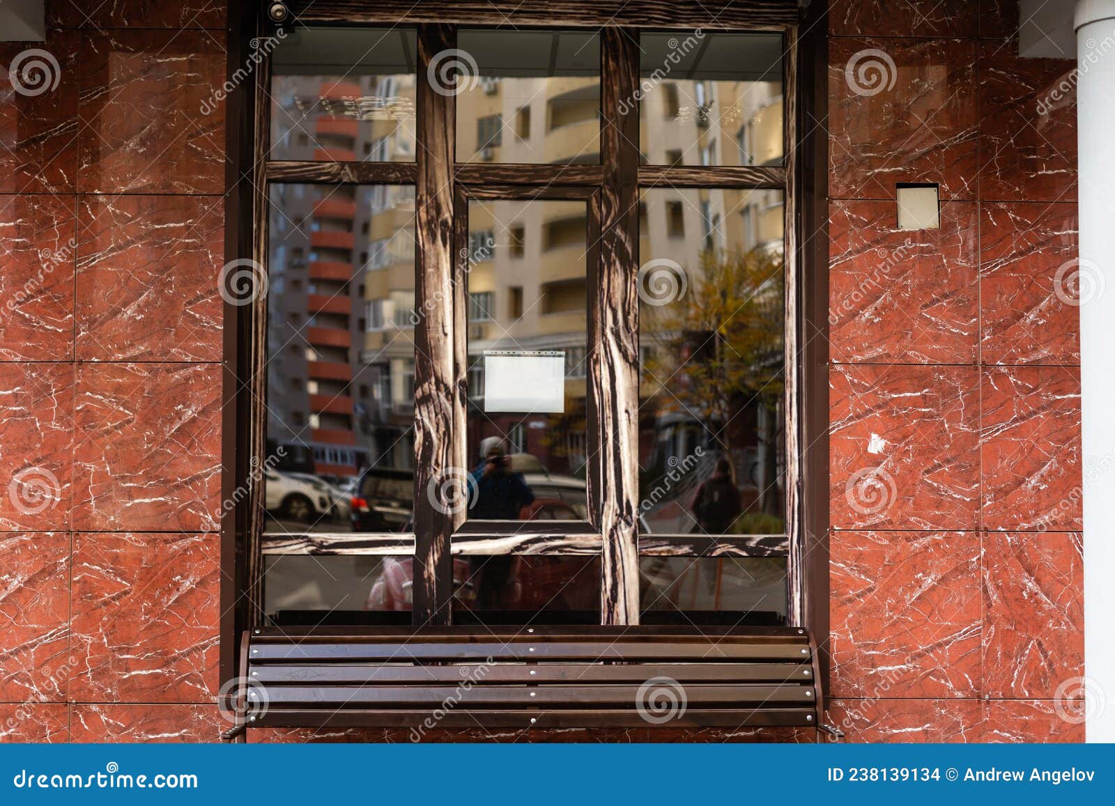 Texture of a Modern Window on the Wall Stock Photo - Image of real ...