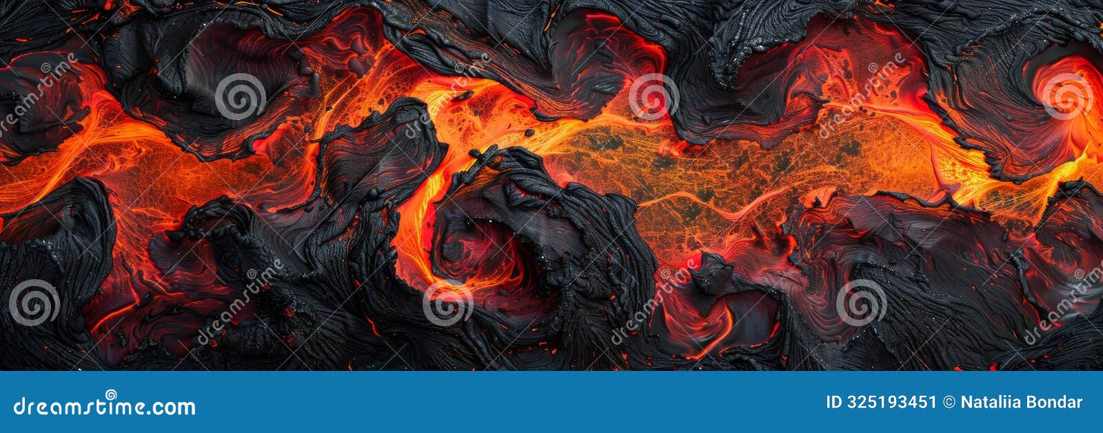 Texture of Molten Lava, Fiery Magma Flow. Cracked Ground Surface ...