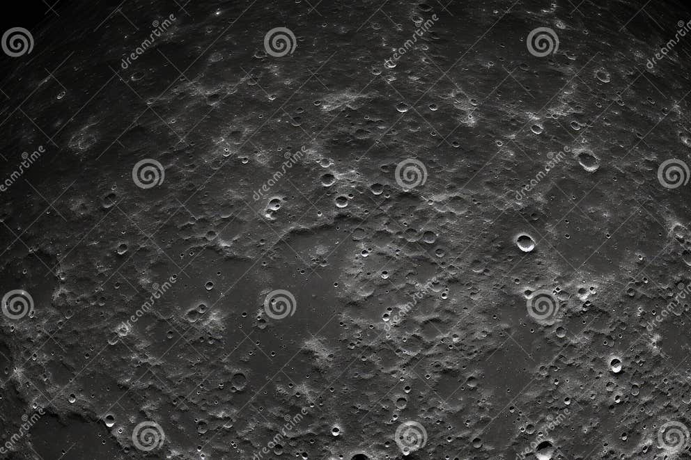 Texture of the Moons Surface Captured at Night Stock Image - Image of ...