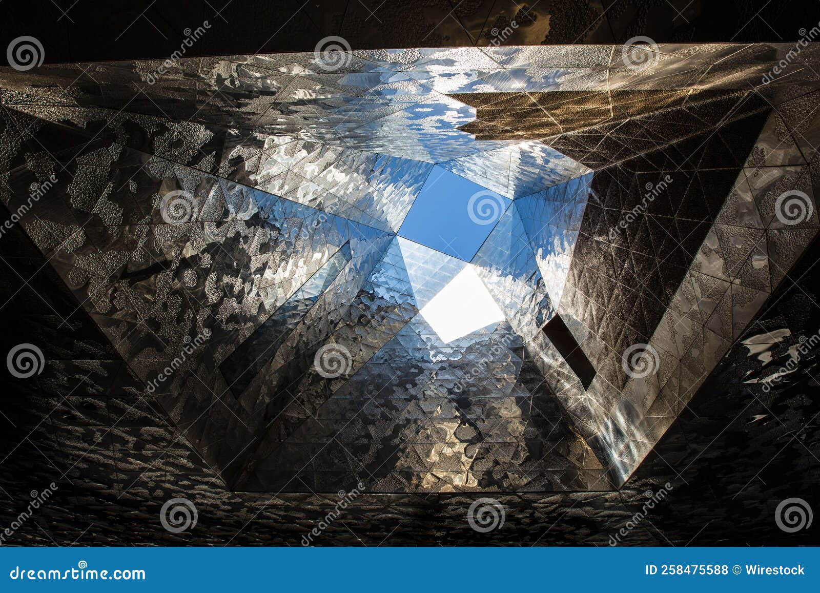 Texture of Mosaic Mirror Reflecting the Sunlight Stock Photo - Image of ...