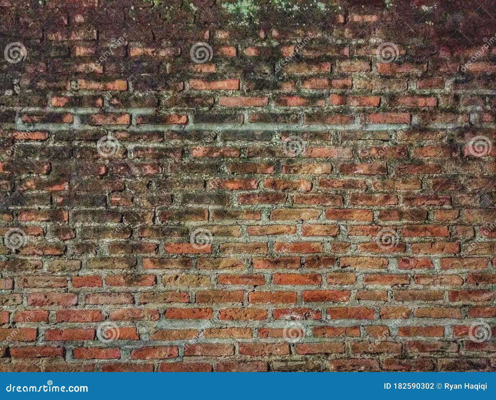 Texture of Mossy Brick Walls Background Stock Photo - Image of brown ...
