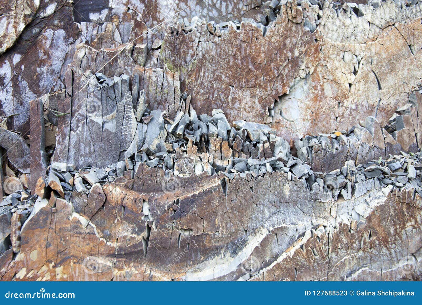 Texture of a Mountain Rock Wall Stock Image - Image of horizontal ...
