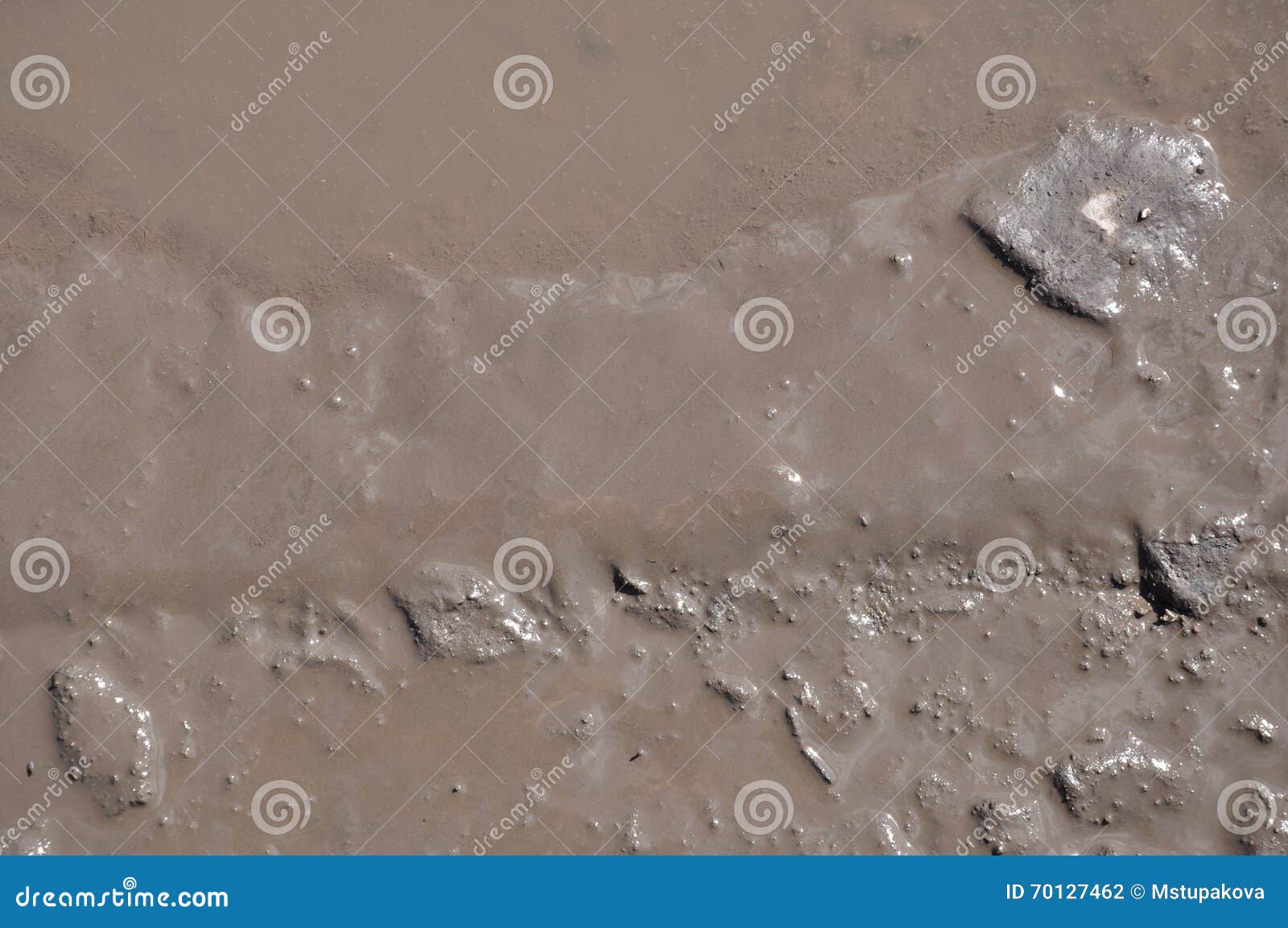 The texture of mud. Puddle stock photo. Image of roughing - 70127462