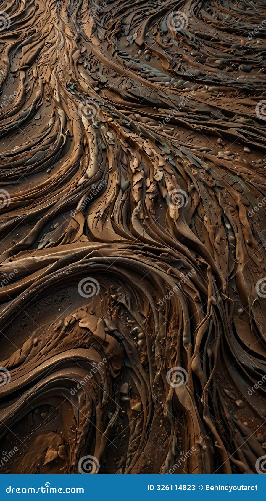 The Texture of the Mud is Smooth and Wet Stock Illustration ...