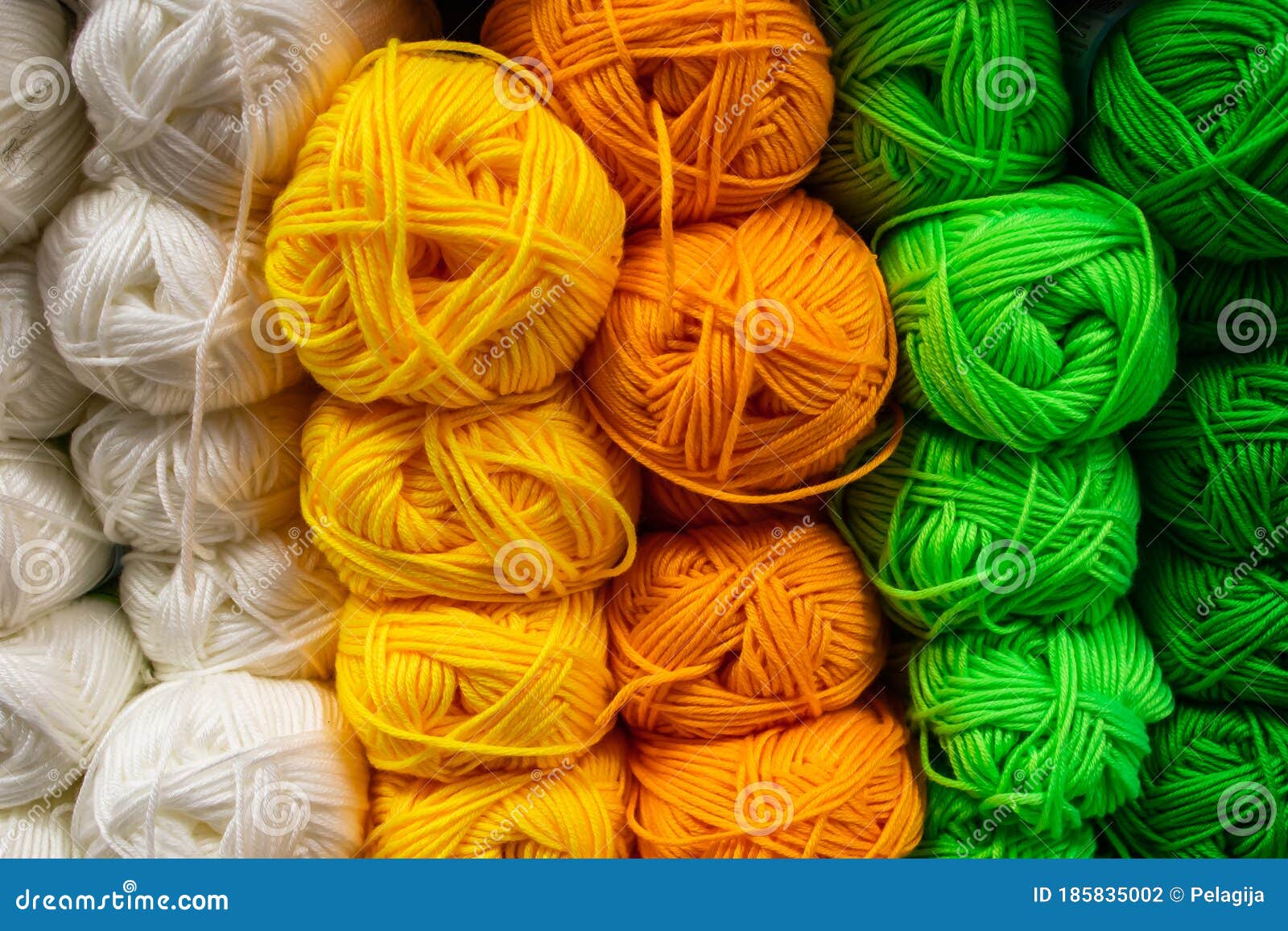 The Texture of Multi-colored Fluffy Woolen Threads for Knitting Stock ...