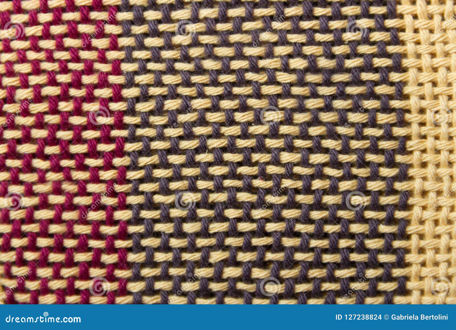 Textured Background of Woven Yarns on the Loom Stock Photo - Image of ...