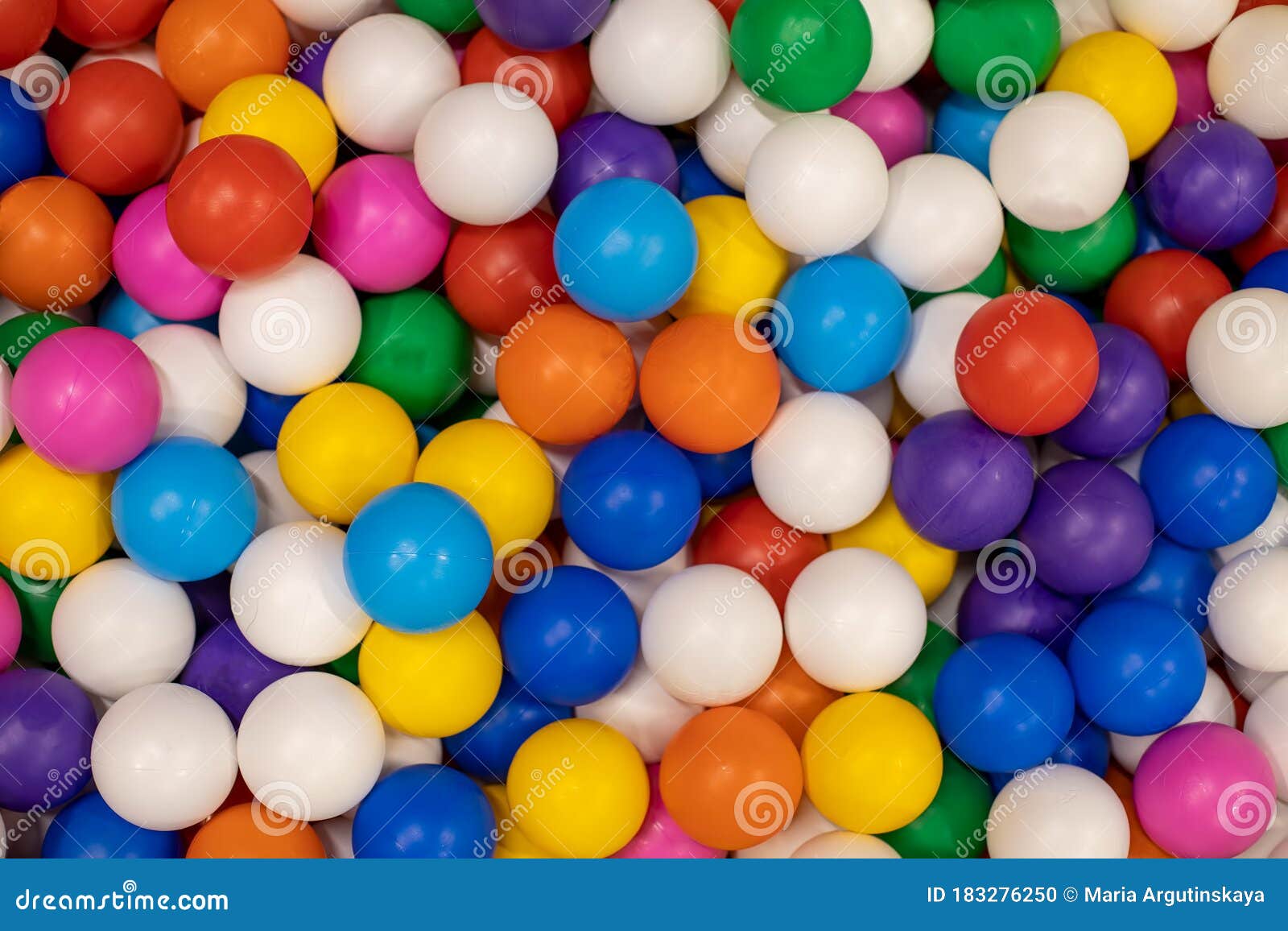 Texture of Multi-colored Plastic Balls for the Background. for Children ...