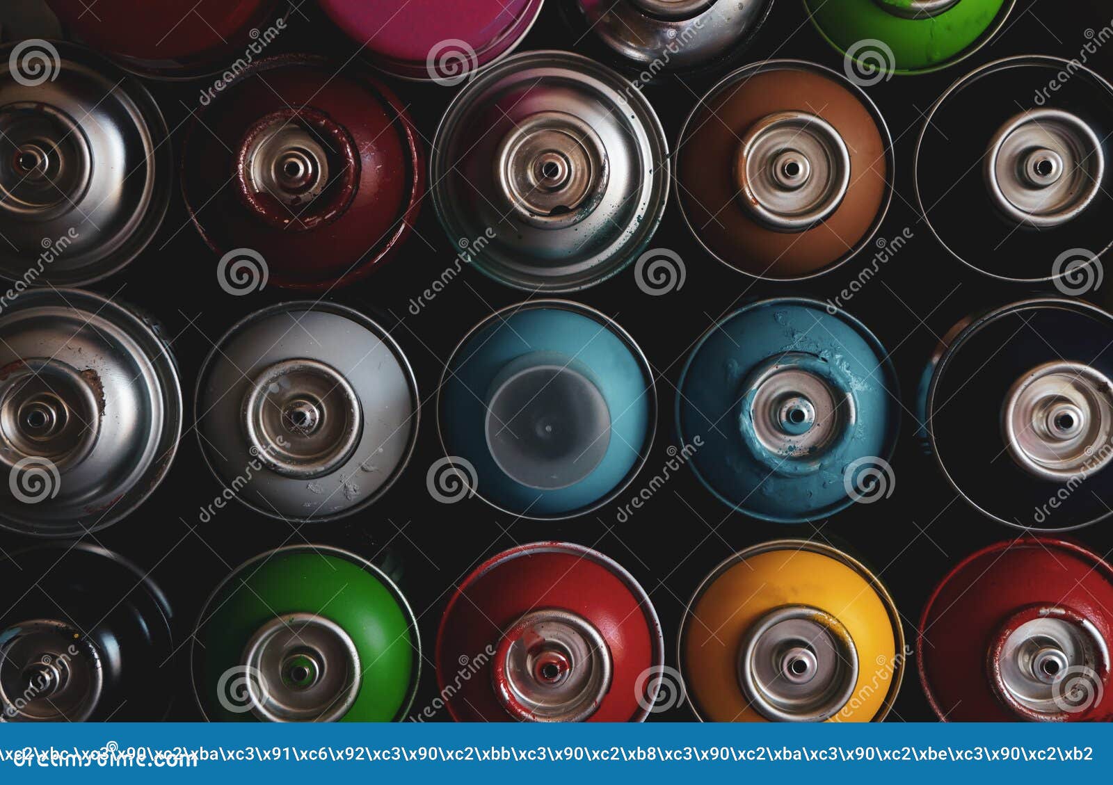 Texture of Multi-colored Spray Cans with Paint for Graffiti Stock Image ...