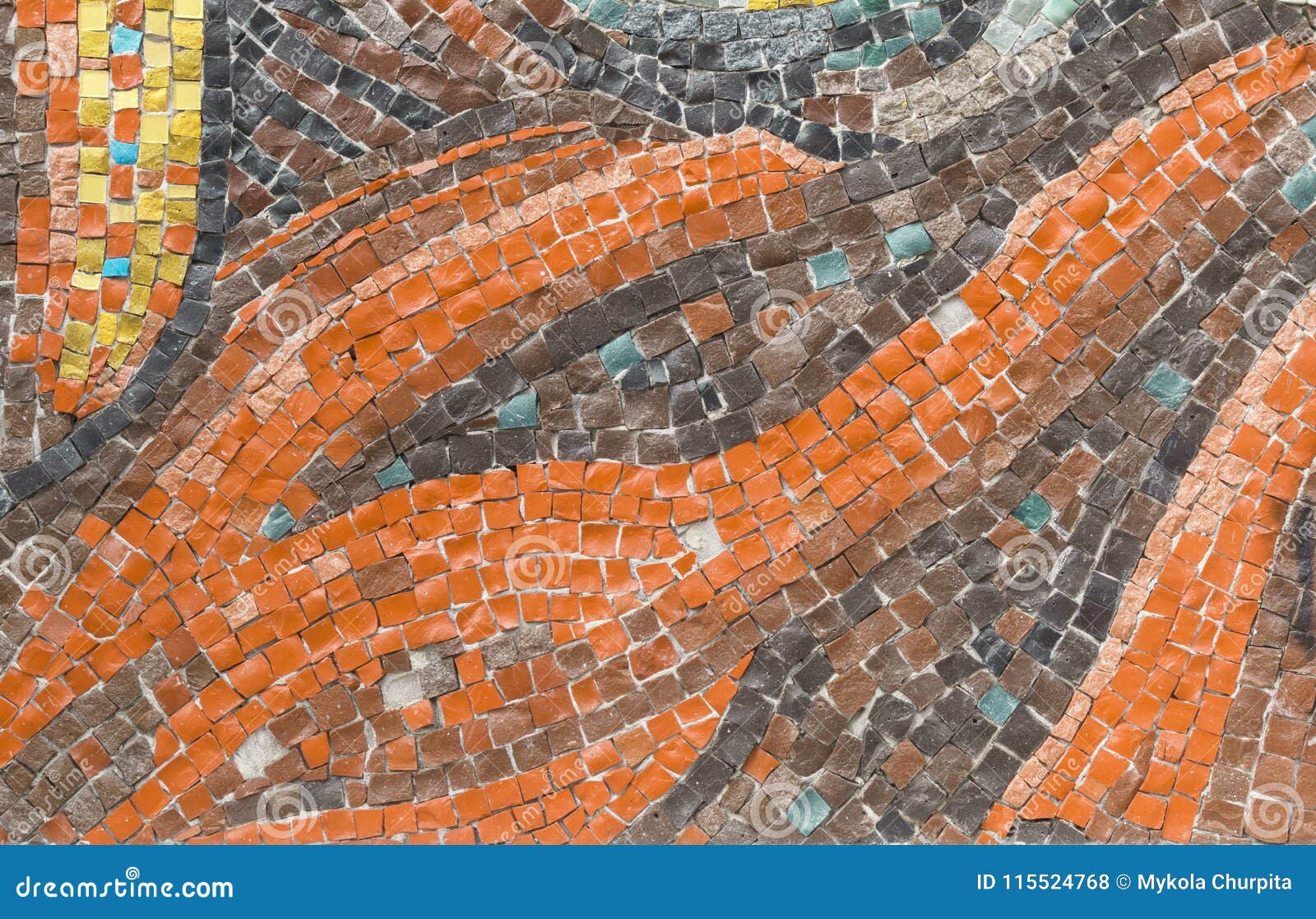 Texture of Multi-colored Square Mosaic of Different Shape Stock Photo ...