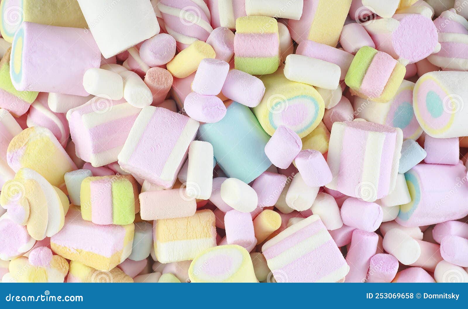 Texture of Multi-colored Sweet Marshmallows. Marshmallows Candy for ...