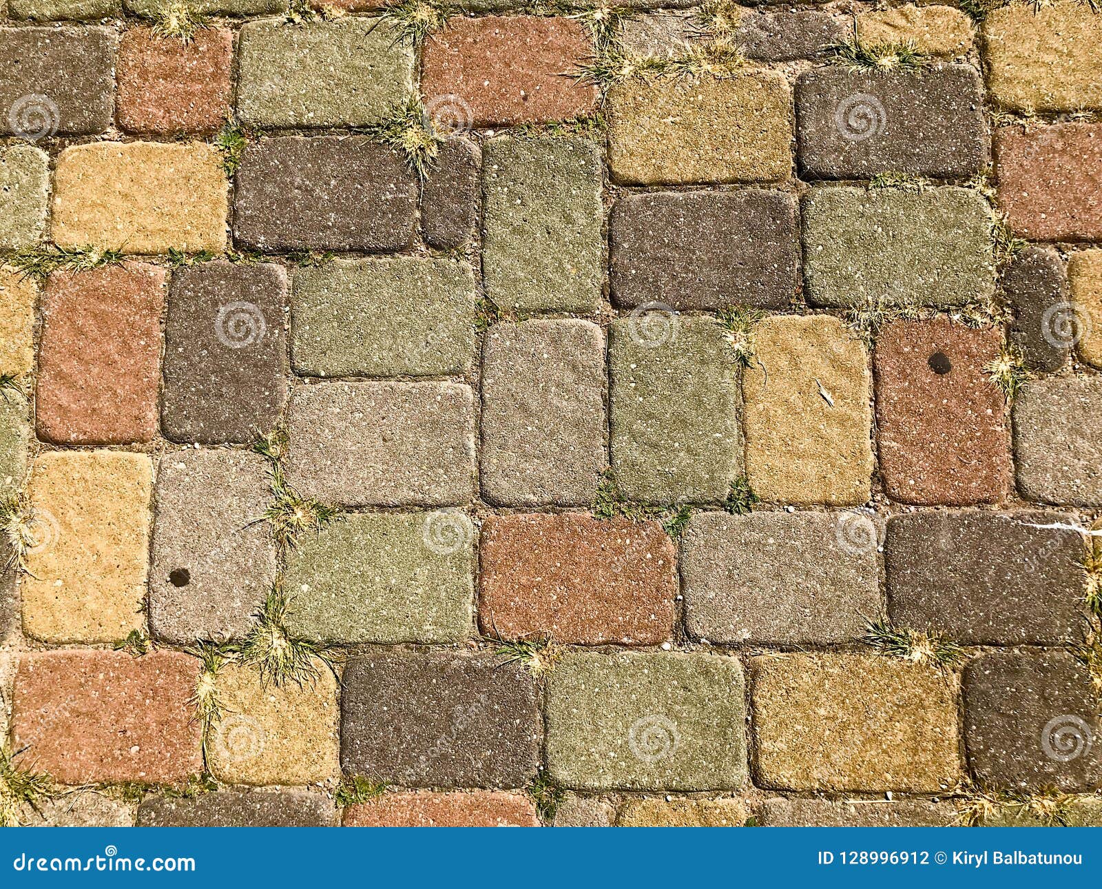 Texture of Multicolored Beautiful Rectangular Stone Concrete Paving ...