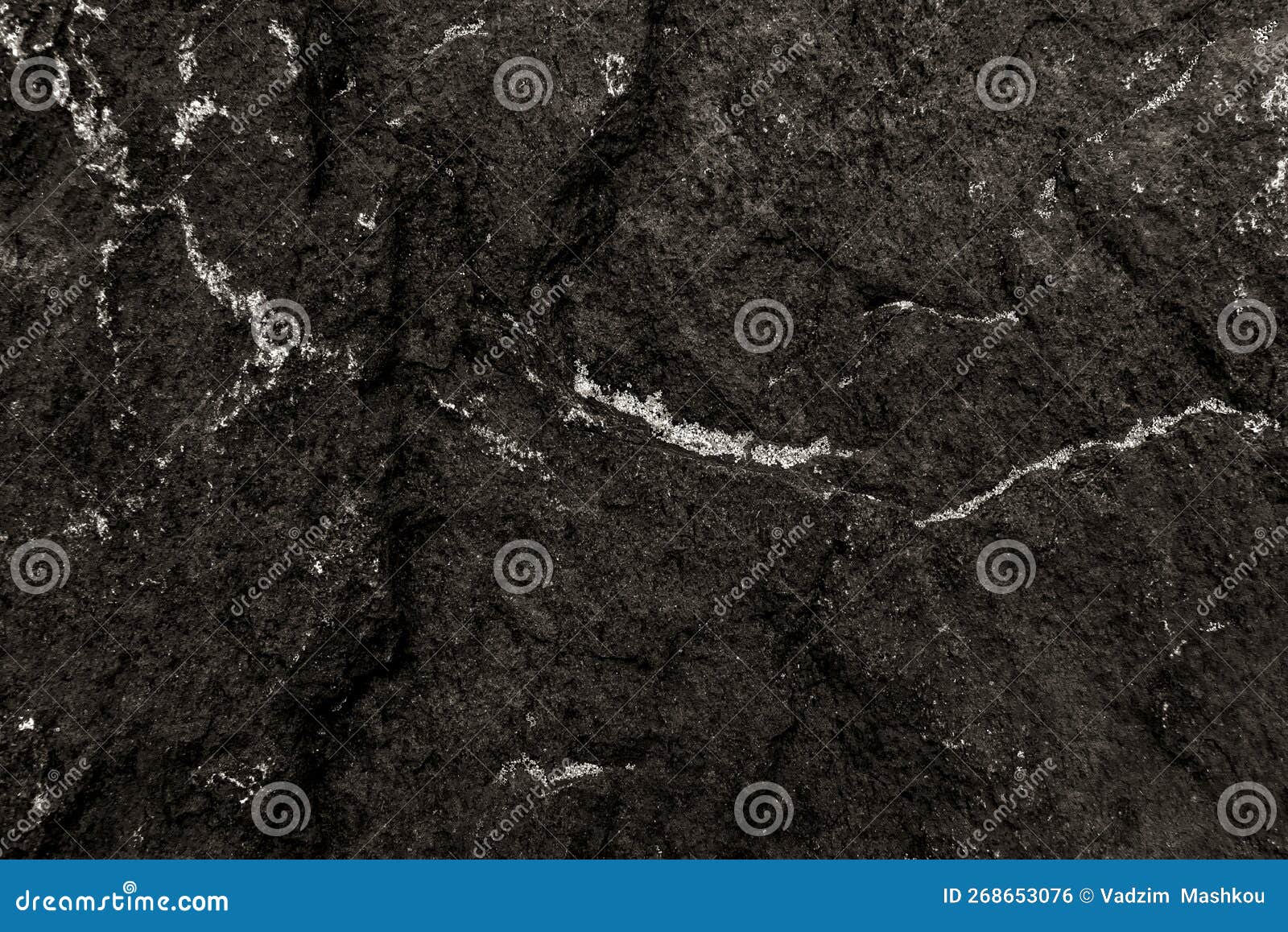Texture of Natural Stone with Irregularities. Background from a Black ...